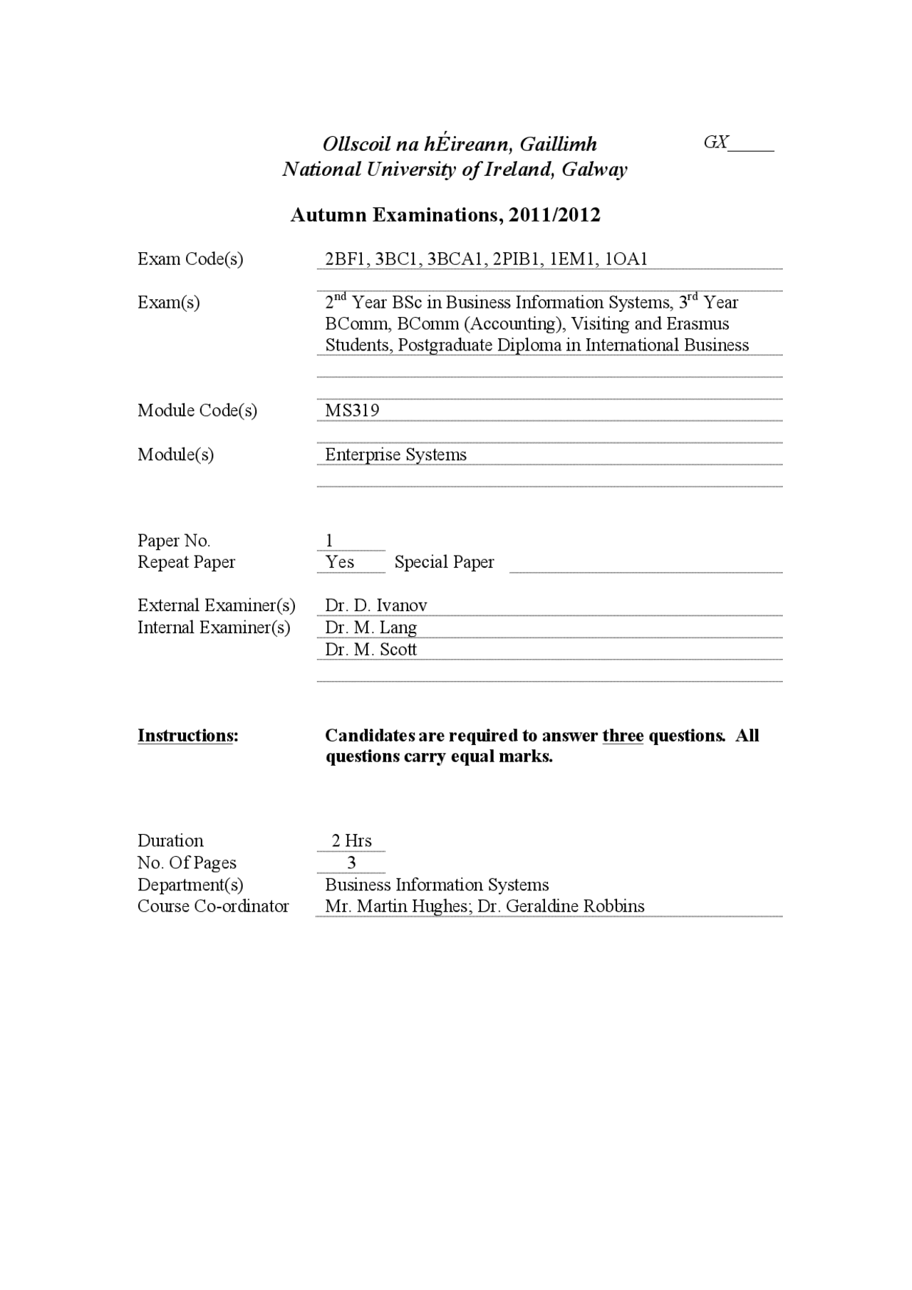 Organisational And People Enterprise Systems Exam Docsity