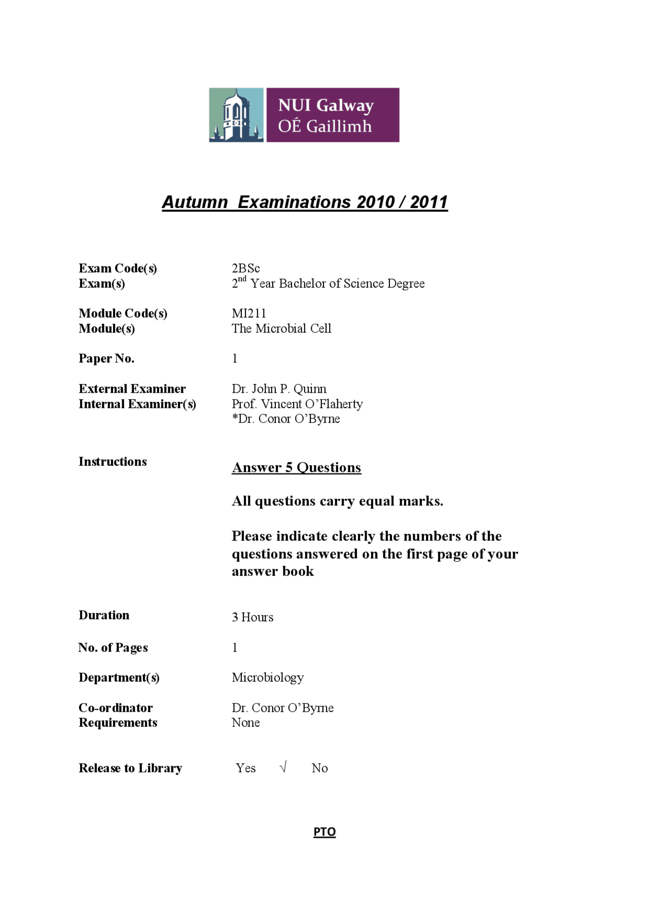 Procaryotic Cell The Microbial Cell Exam Docsity