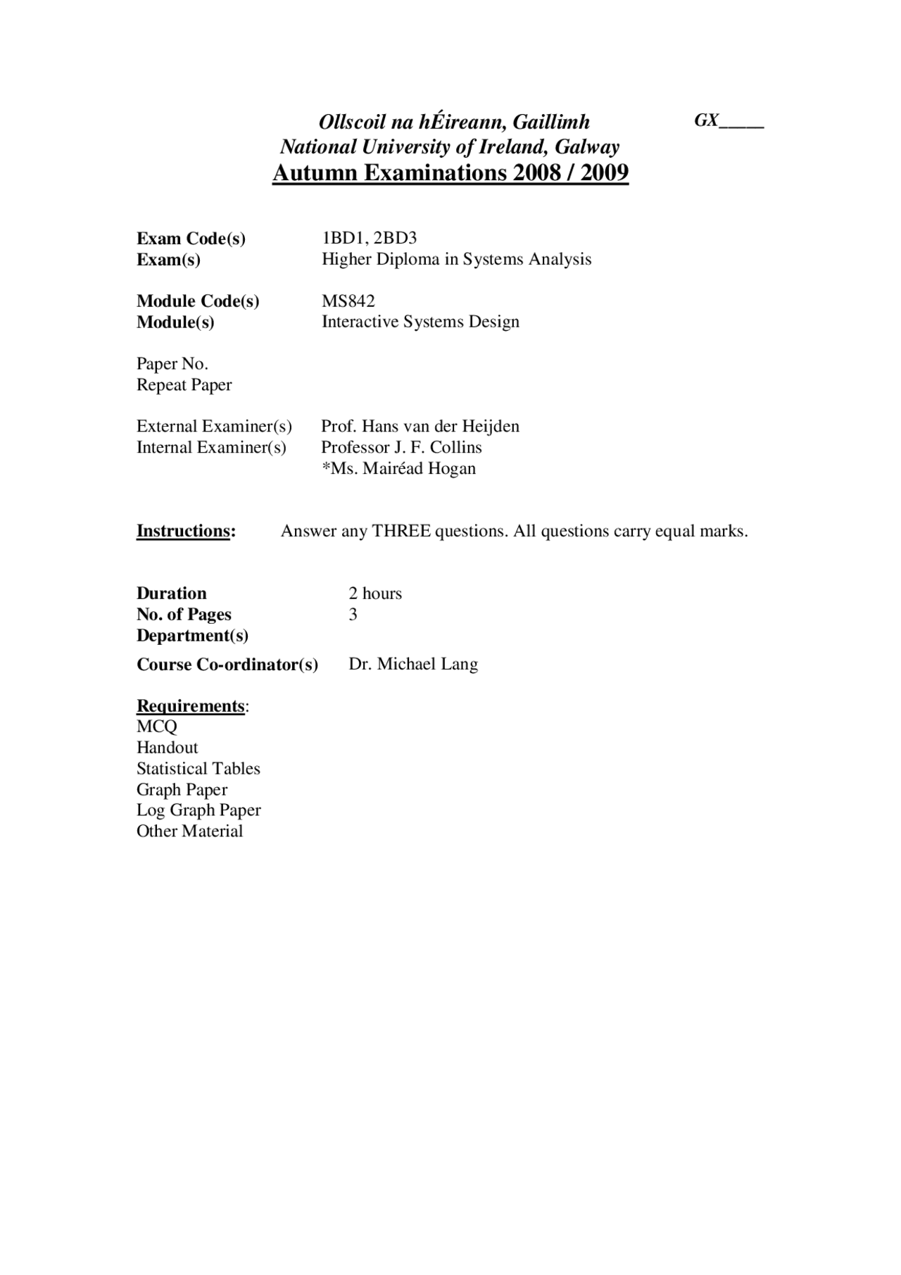Direct Observation - Interactive System Design - Exam - Docsity