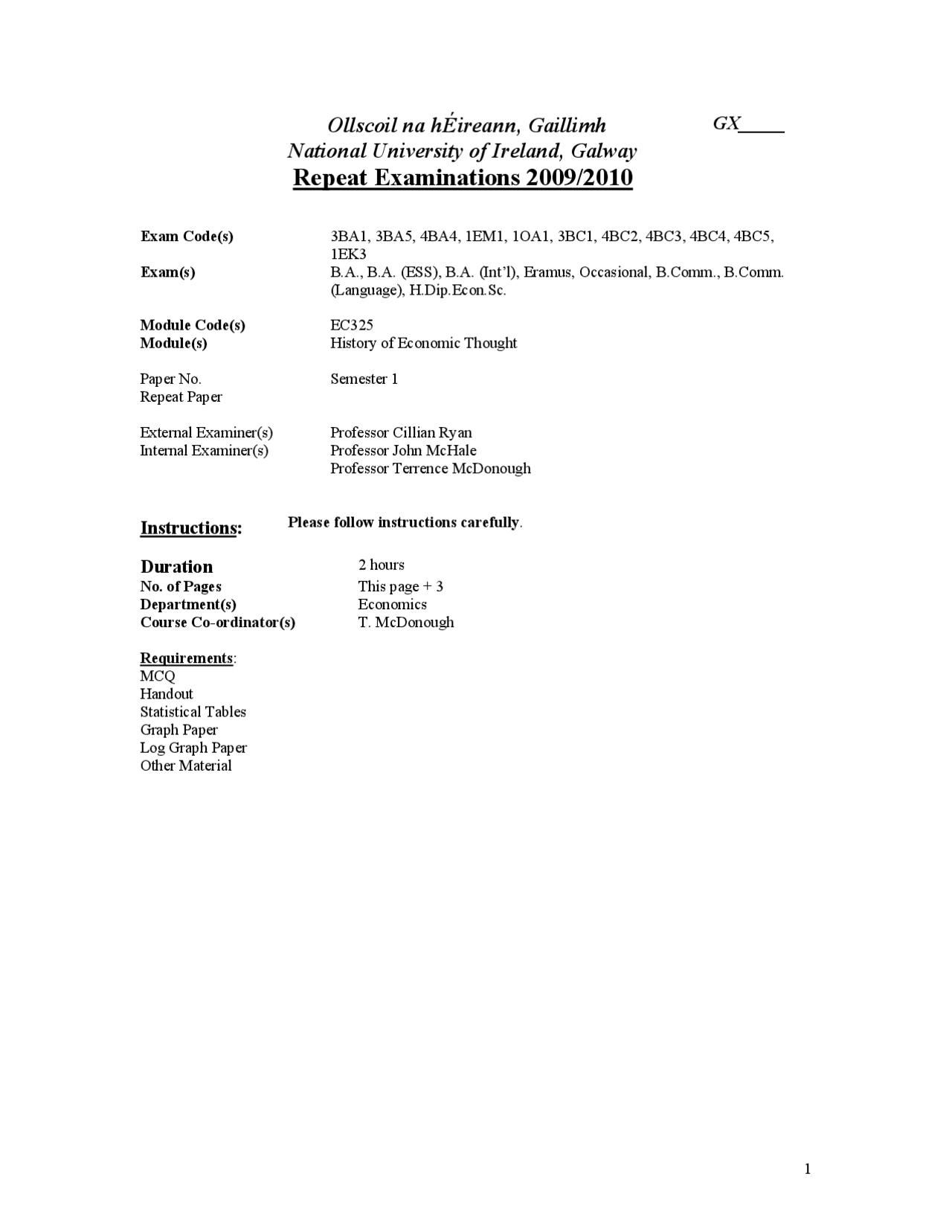 Development Of Theory History Of Economic Thought Exam Docsity