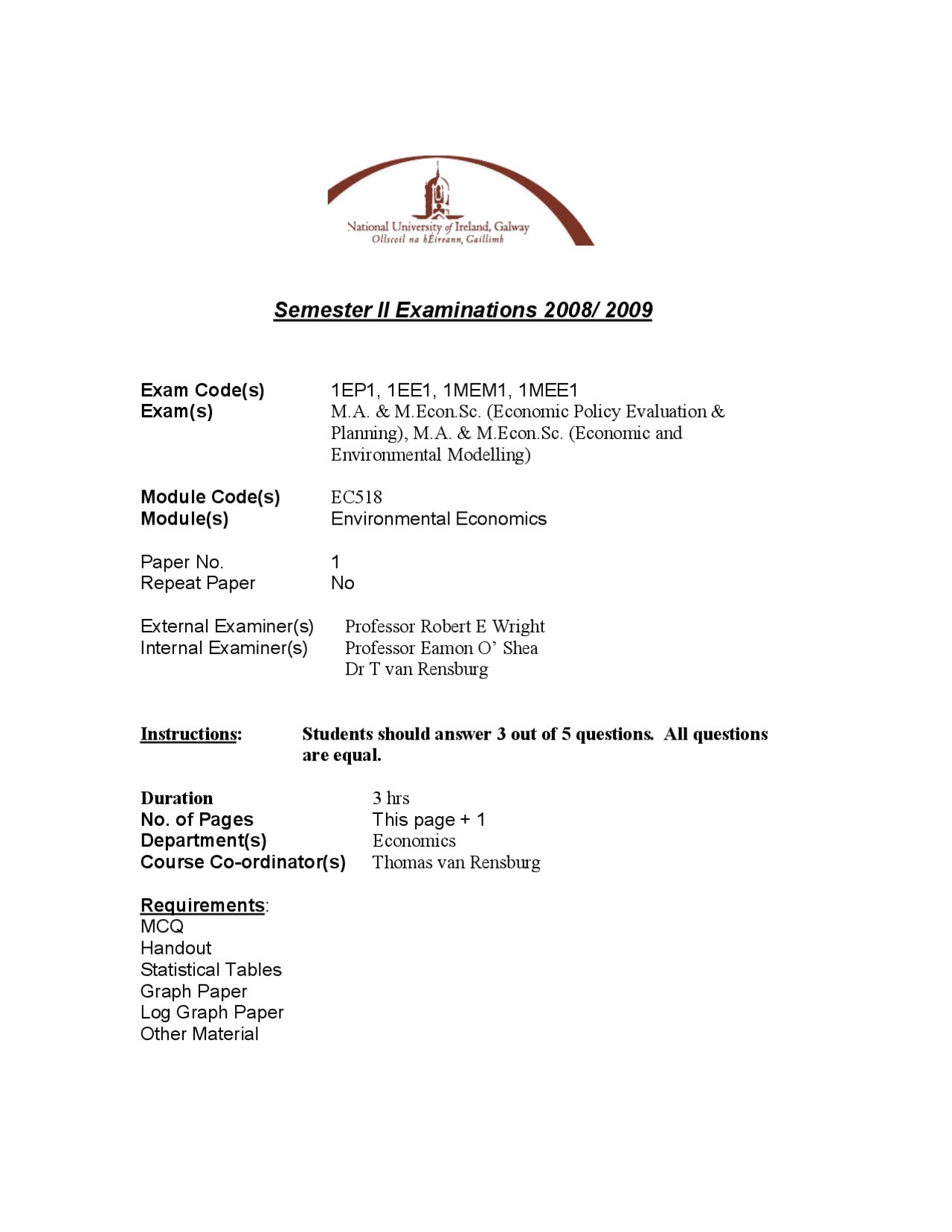 Command and Control Regulations - Environmental Economics - Exam ...