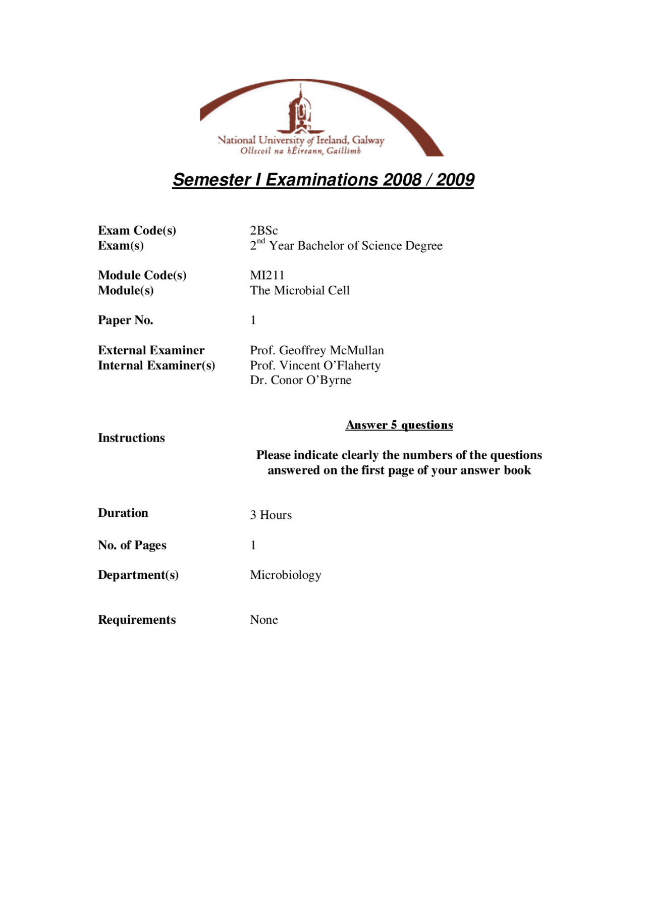 Eucaryotic Cell The Microbial Cell Exam Docsity
