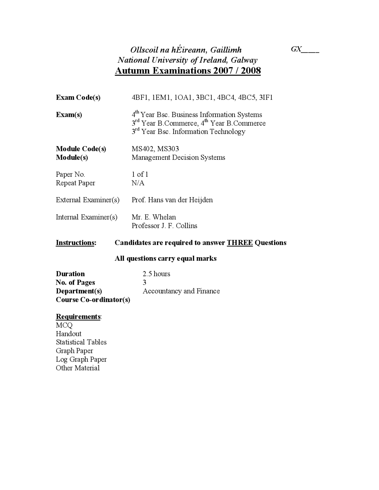Decision Making Management Decision Systems Exam Docsity
