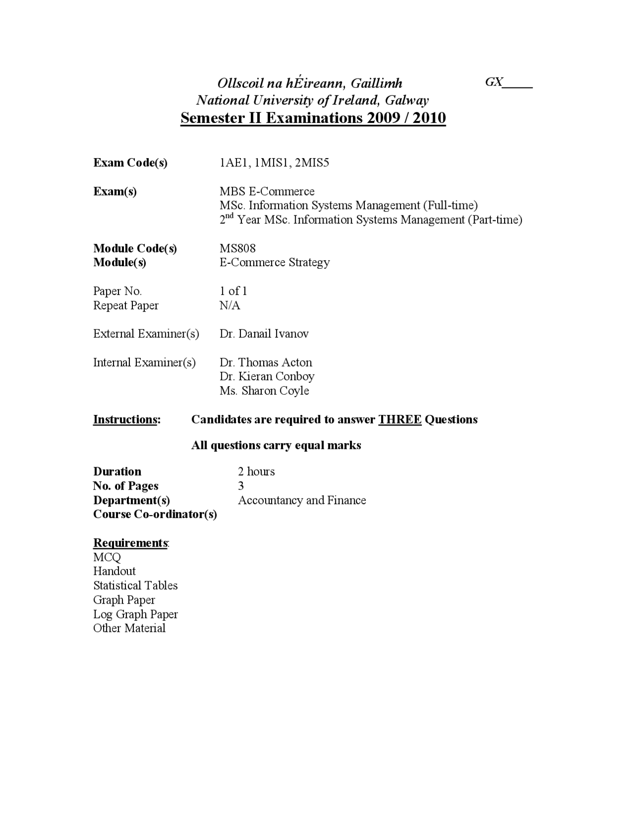 Design And Manufacture Electronic Commerce Strategy Exam Docsity