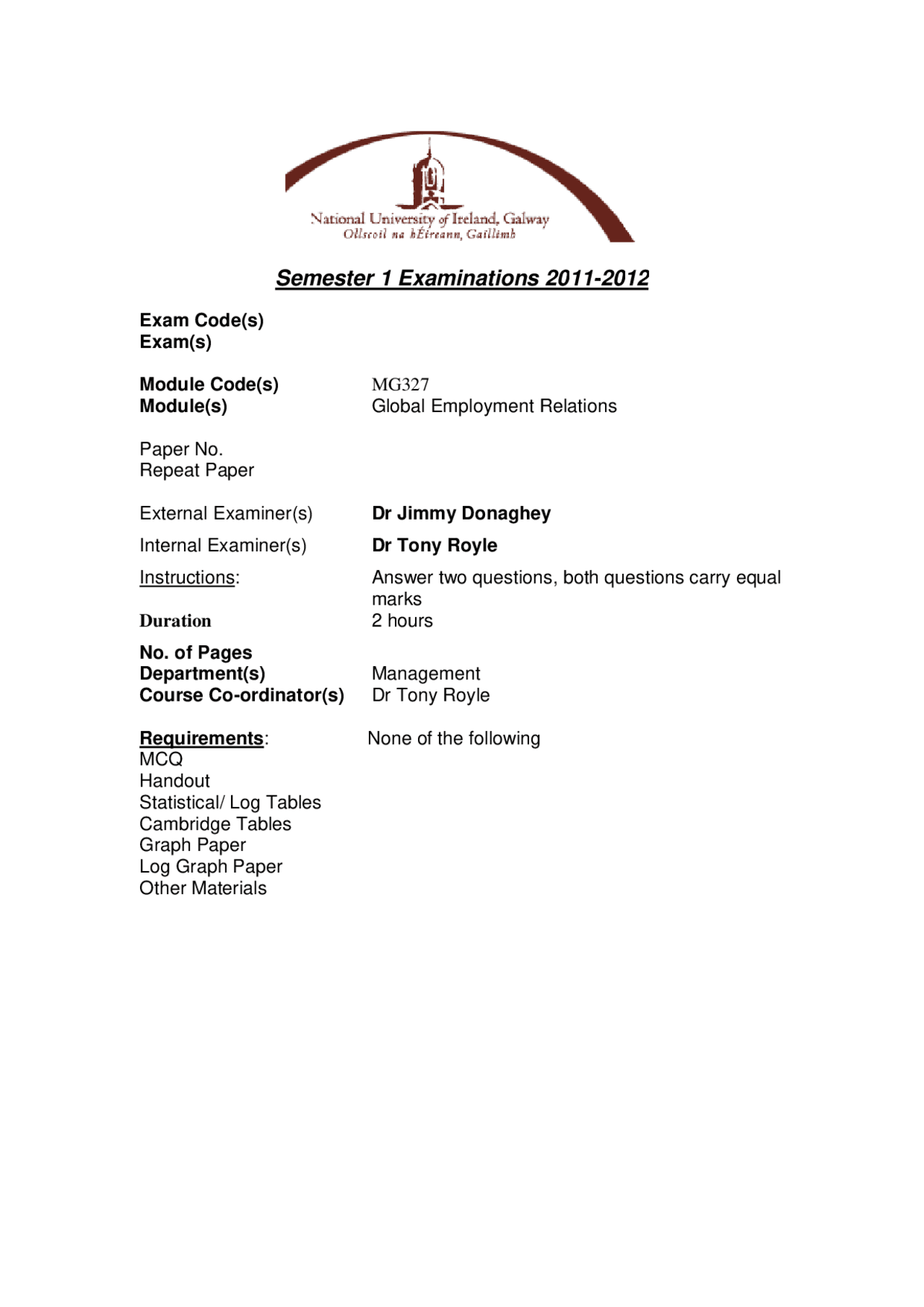 Trade Associations Global Employment Relations Exam Docsity