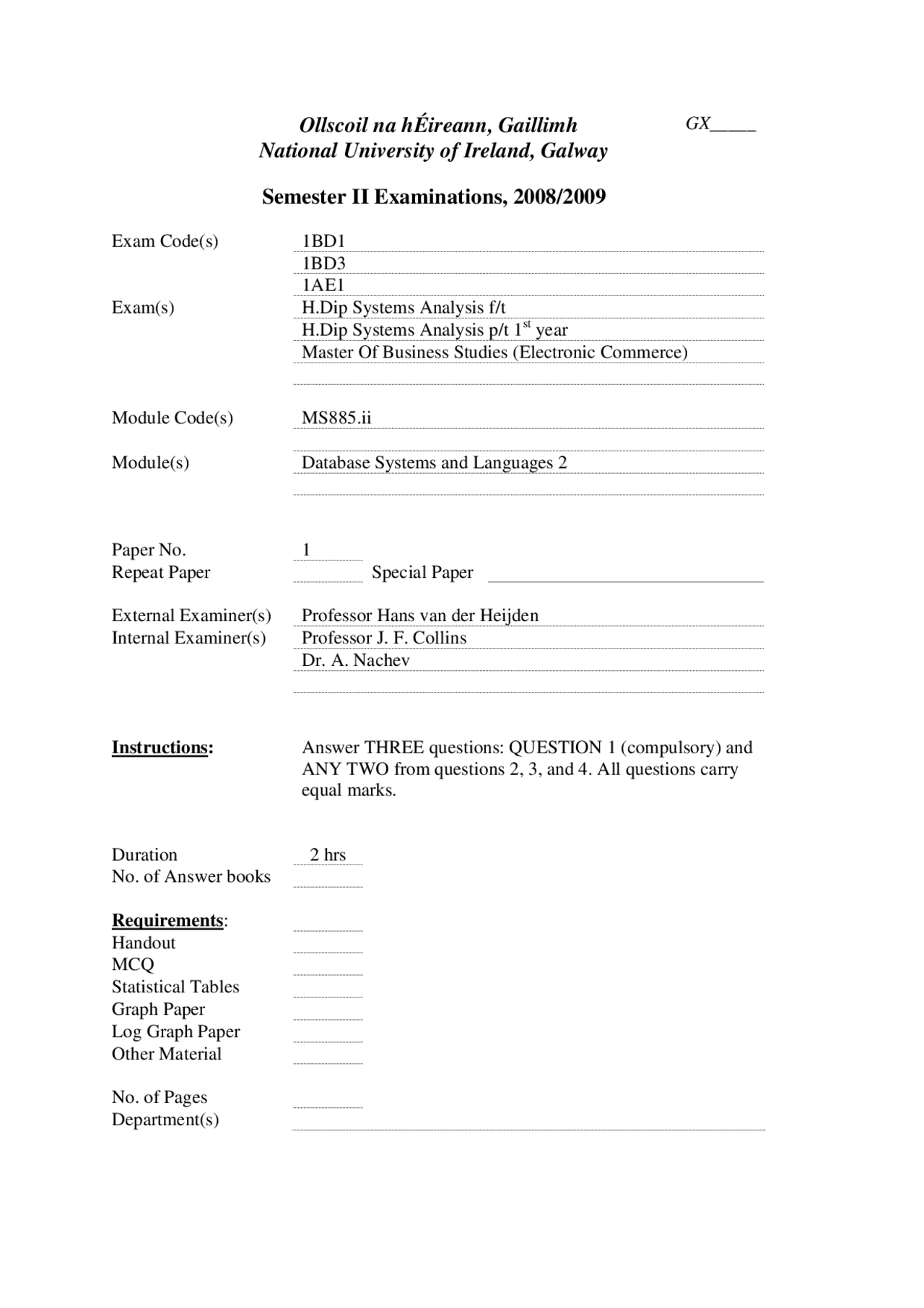 Distributed Database Database Systems And Languages Exam Exams Database Management Systems