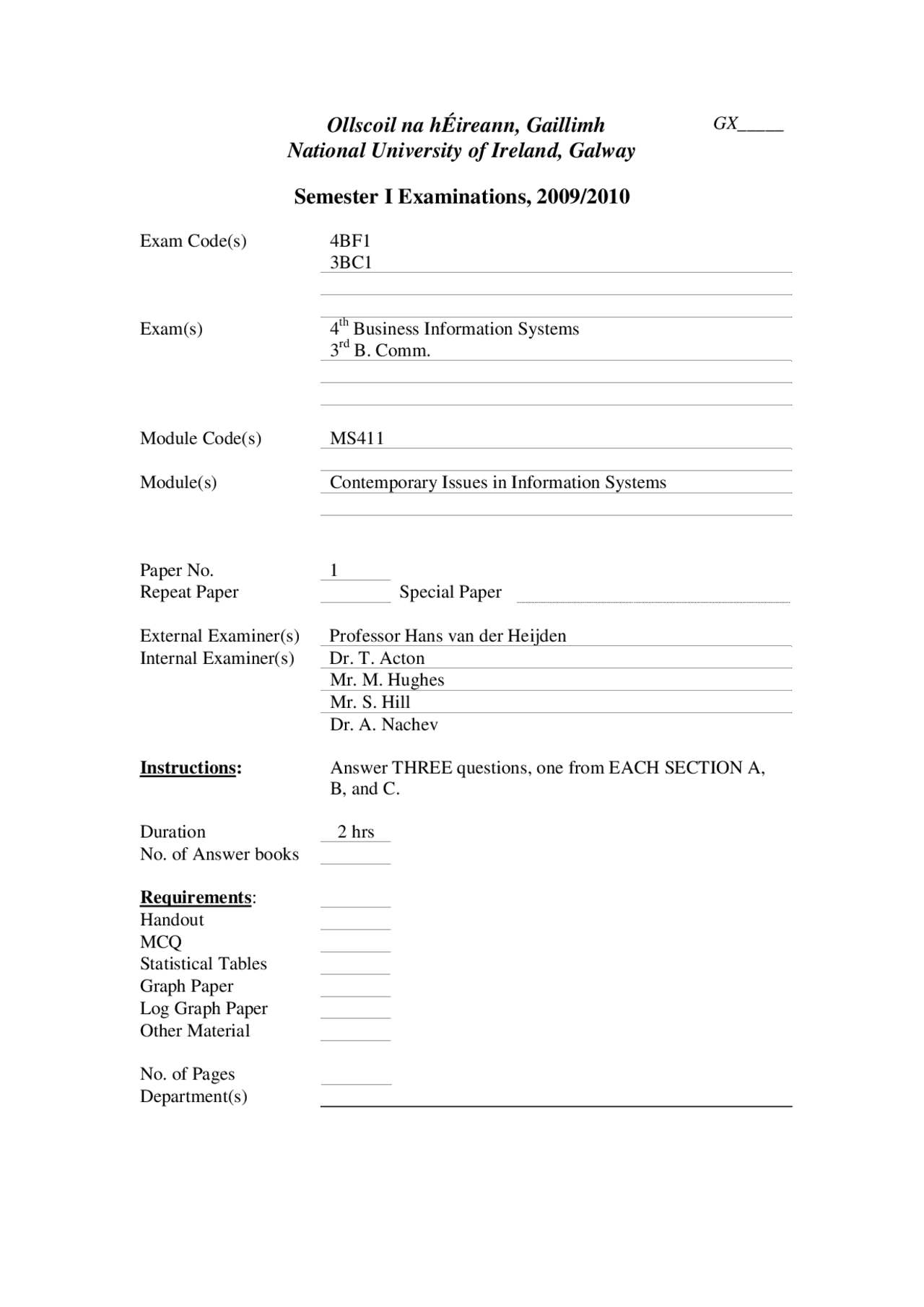 Information Systems Contemporary Issues In Information Systems Exam