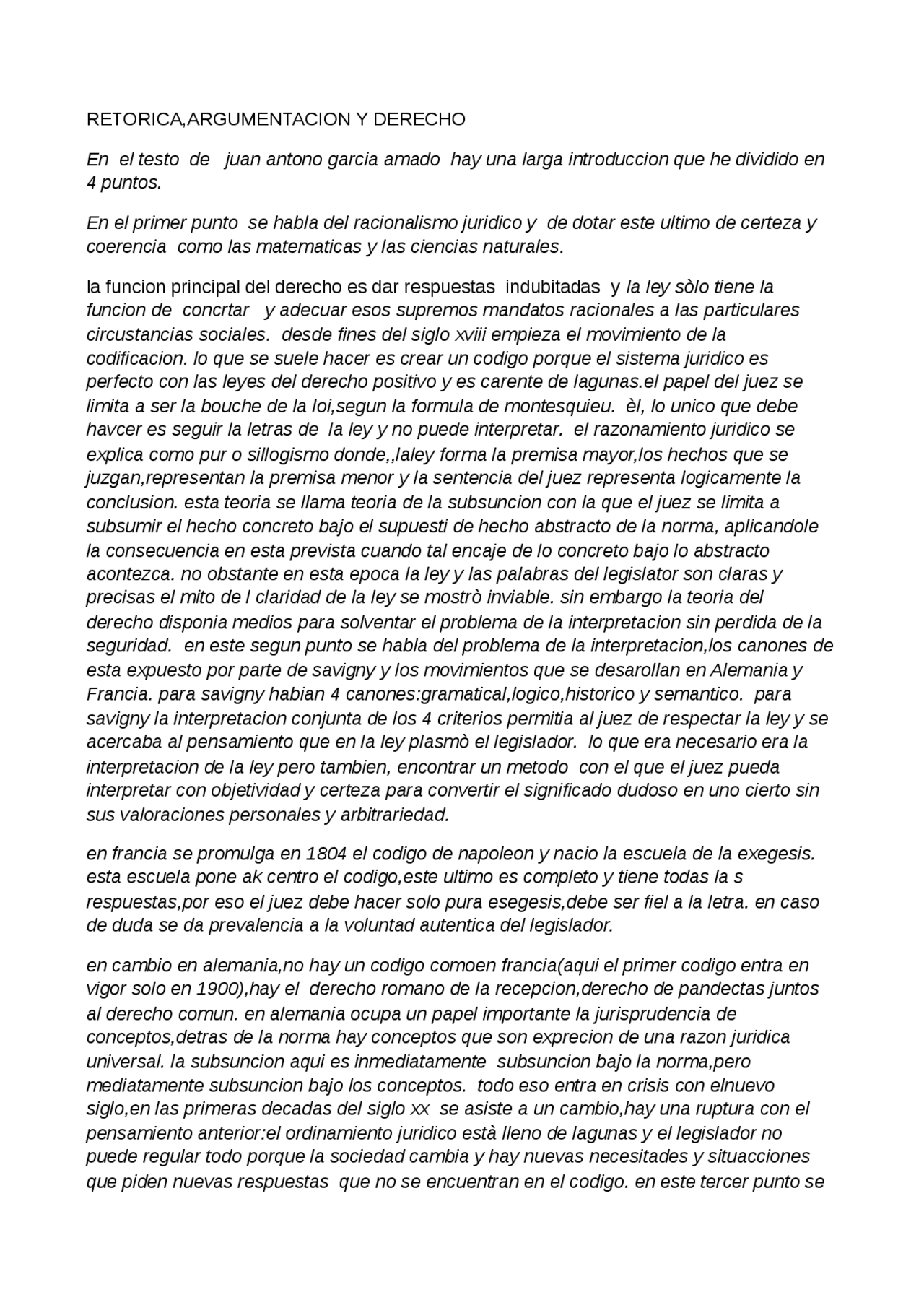 Retorica Sintesi Del Corso Di Diritto Docsity