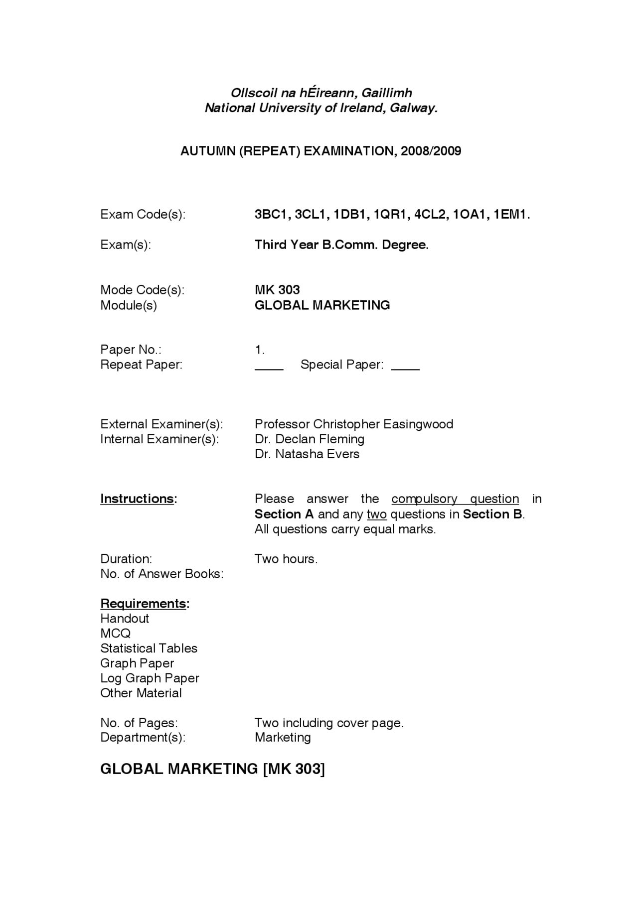 Interconnectedness Global Marketing Exam Docsity