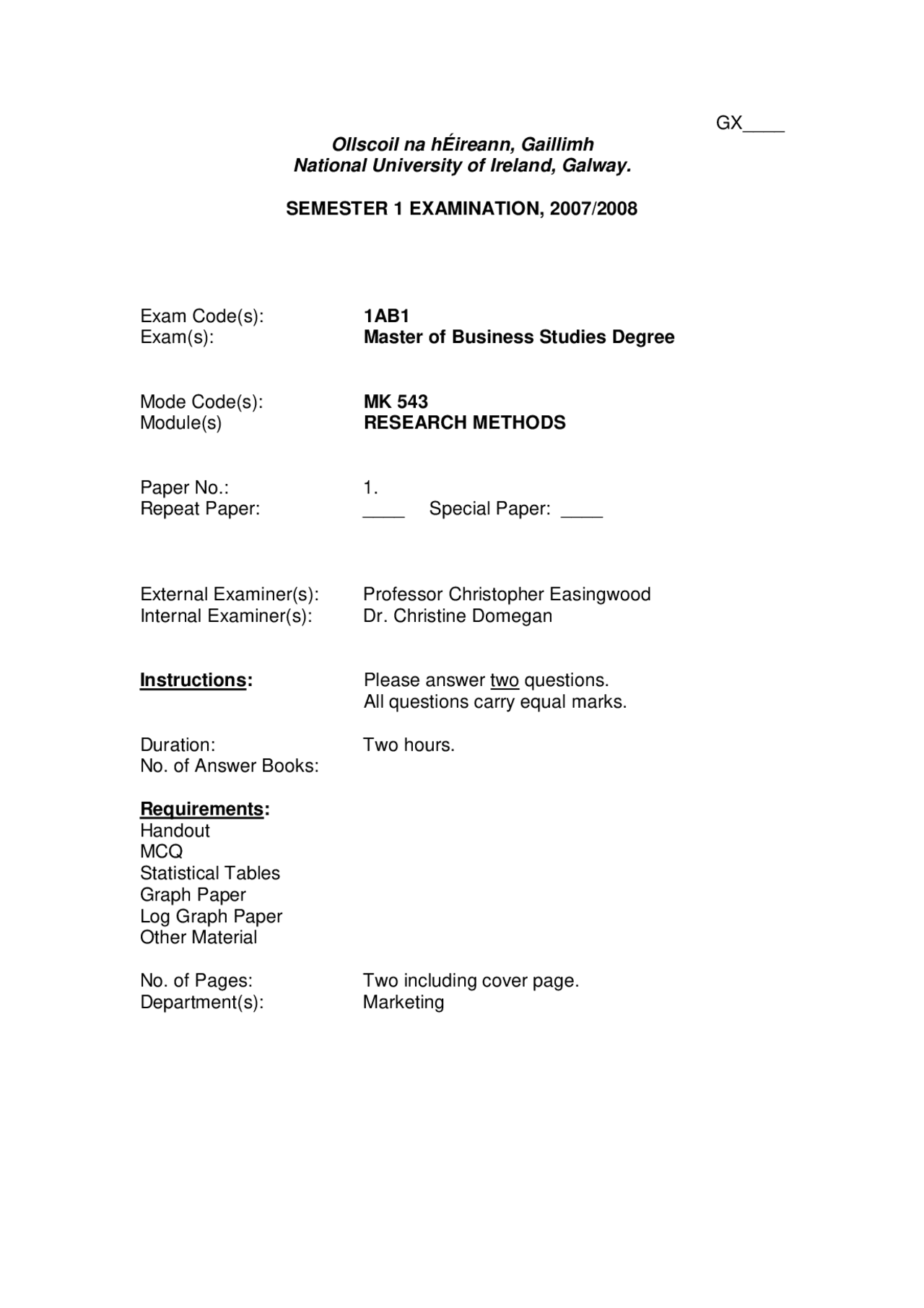 Quantitative And Qualitative Research Methods Exam Docsity