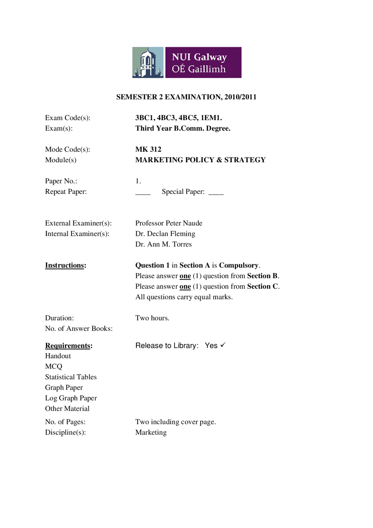 Marketing Myopia Marketing Policy And Strategy Exam Docsity