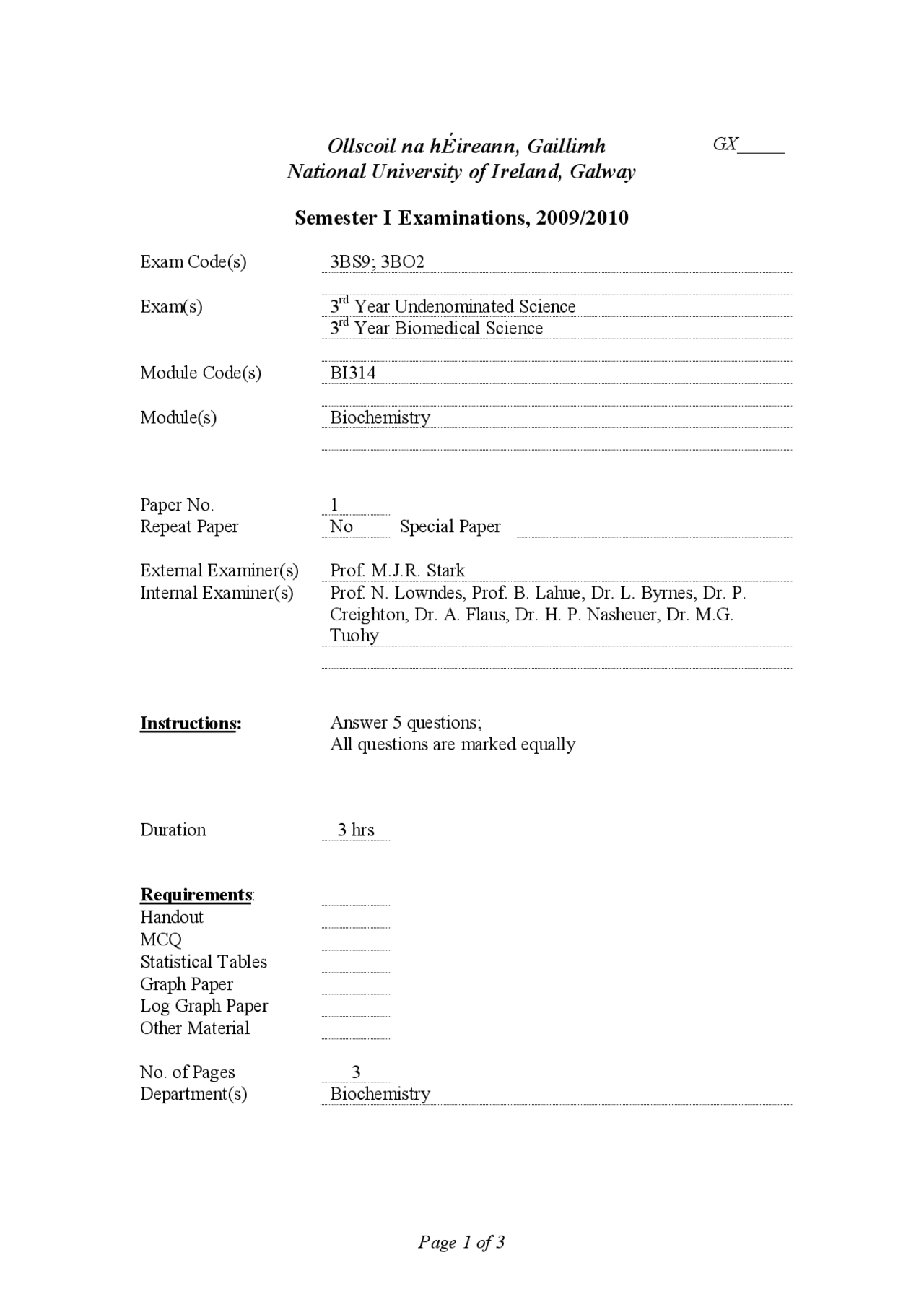 Linear Chromosomes Biochemistry Exam Docsity