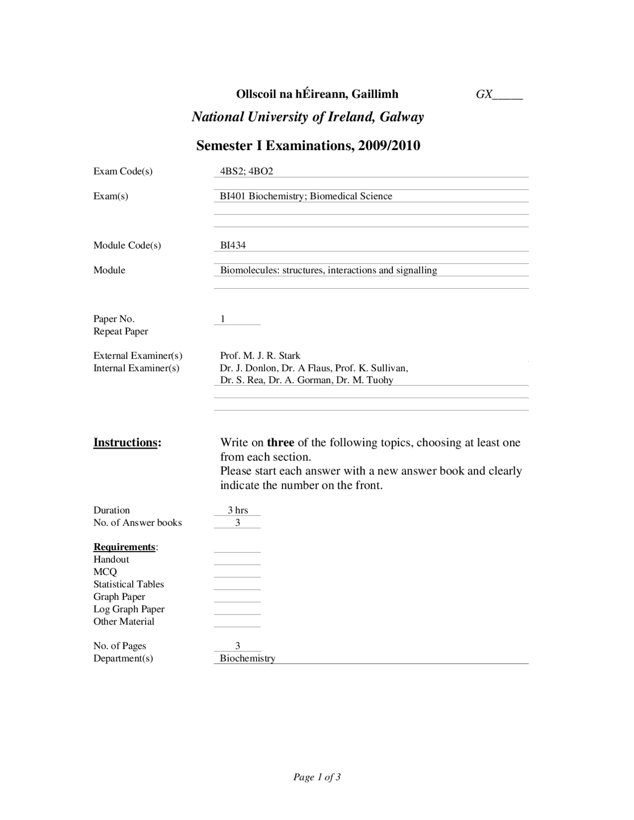Intracellular Signalling Biomolecules Exam Docsity