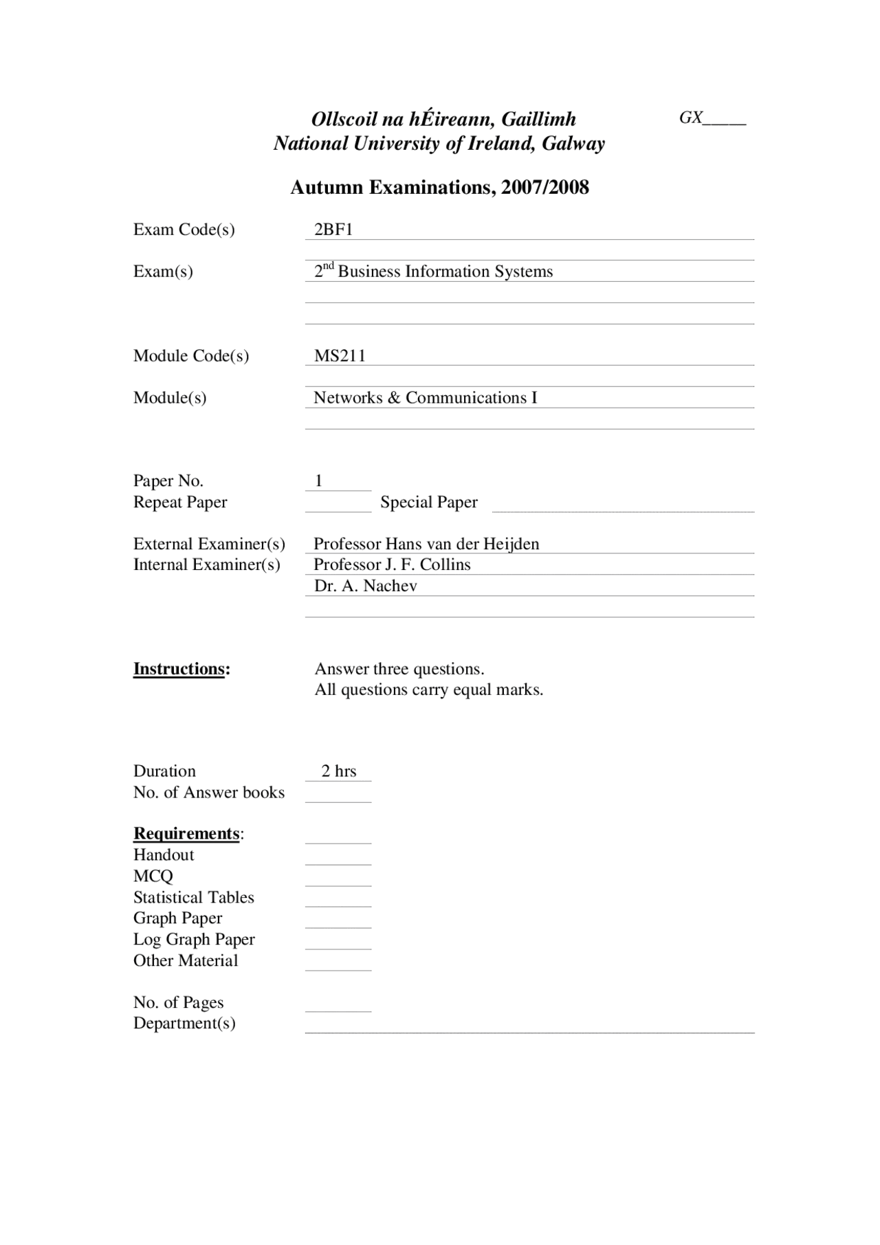 Network Protocol Network And Communications Exam Docsity