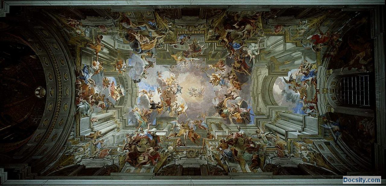 42. Poco, Apoteoza svetog Ignacija, Sant' Ignazio-Istorija umetnosti ...