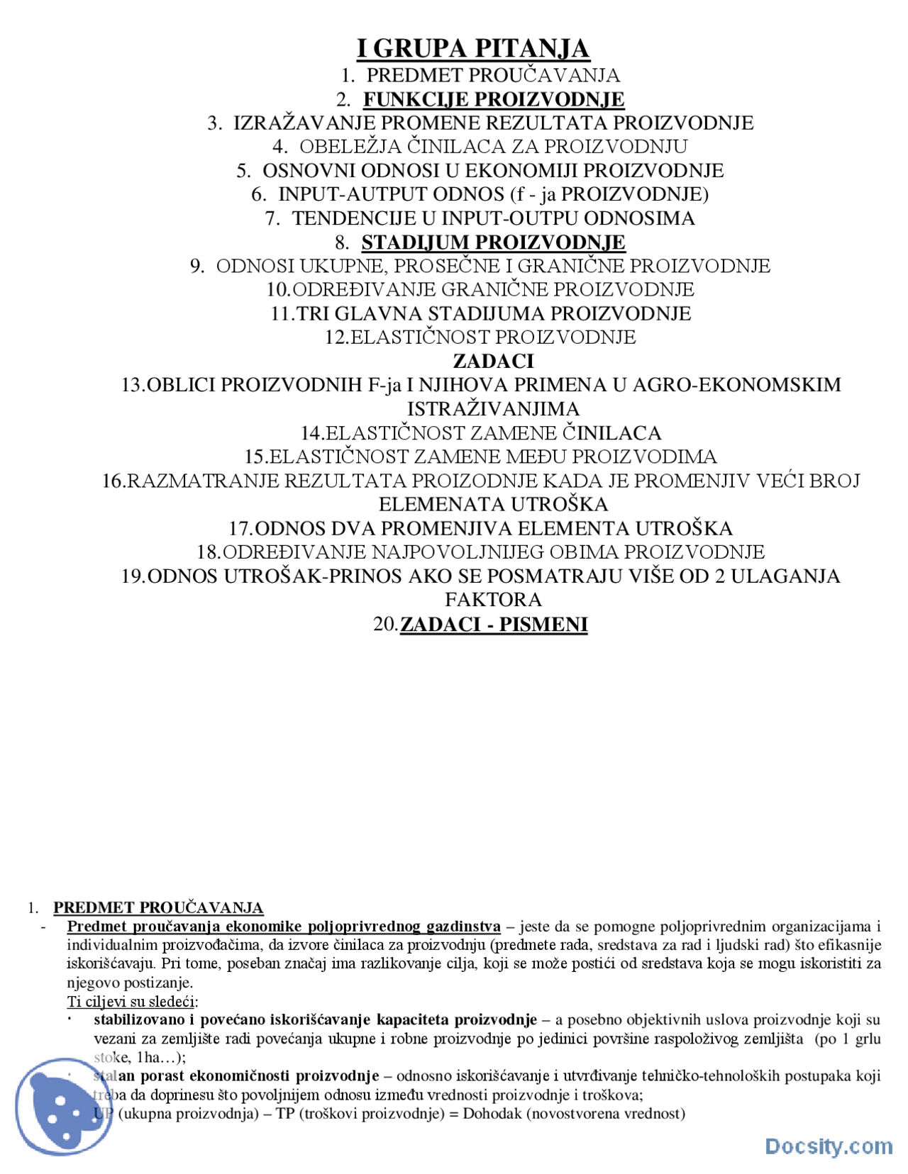 Ekonomika Poljoprivrednih Gazdinstava 1 Poljoprivreda Skripta Part1