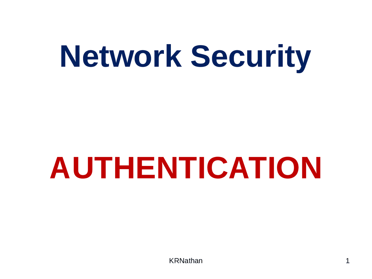 Authentication Slides Cryptography And System Security Docsity