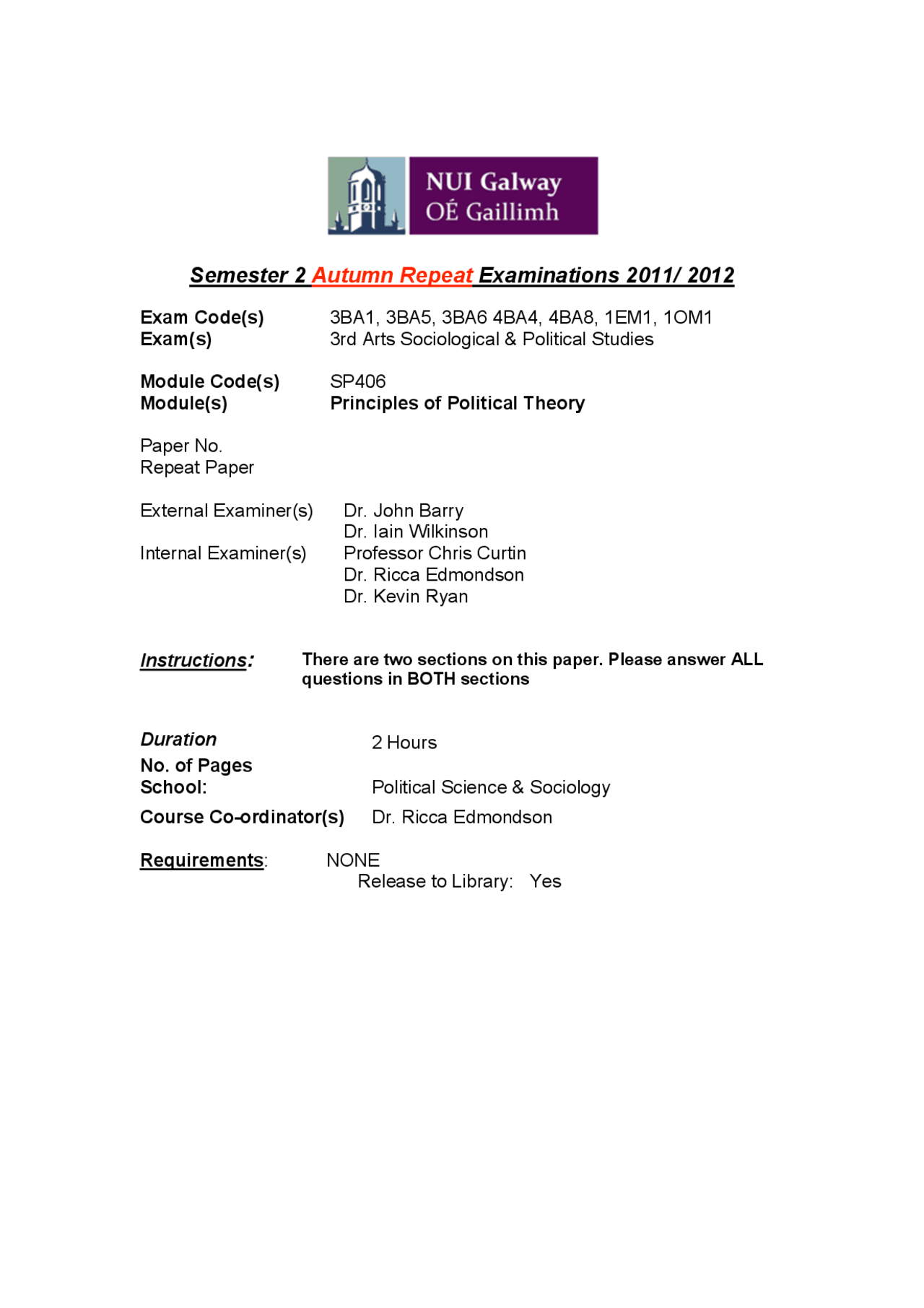 Political Communities Principles Of Political Theory Exam Docsity