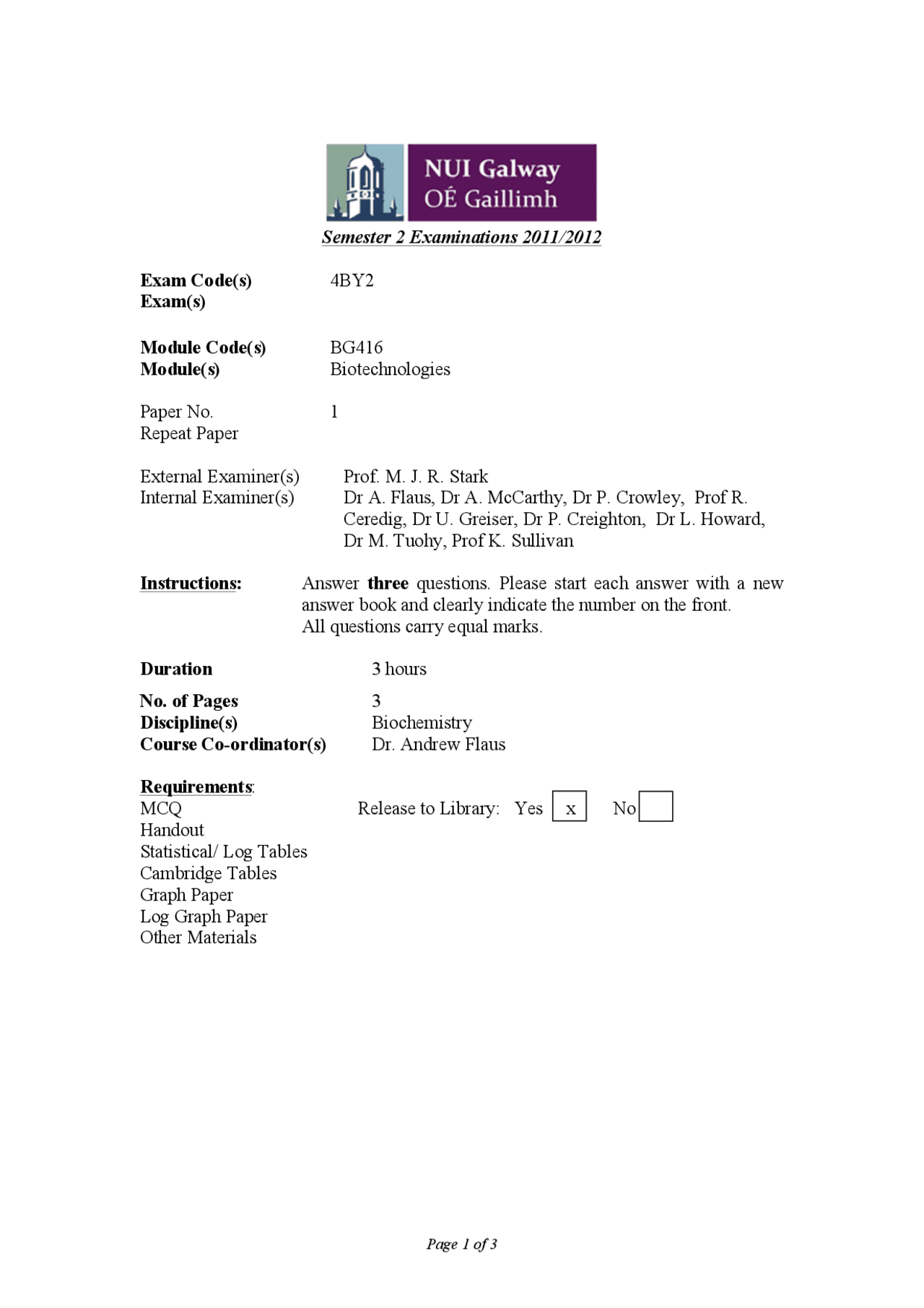 Human Gene - Biotechnology - Exam - Docsity