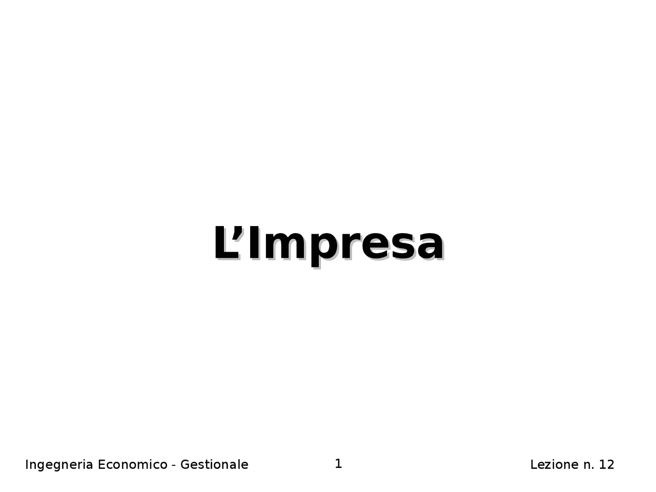 Limpresa Limprenditore Slides Diritto Commerciale Docsity