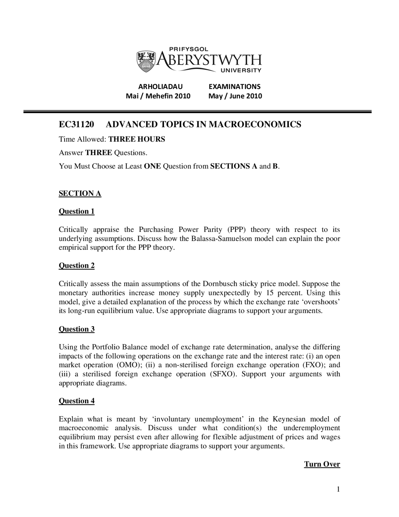 Samuelson Model - Advanced Topics in Macroeconomics - Past Exam - Docsity