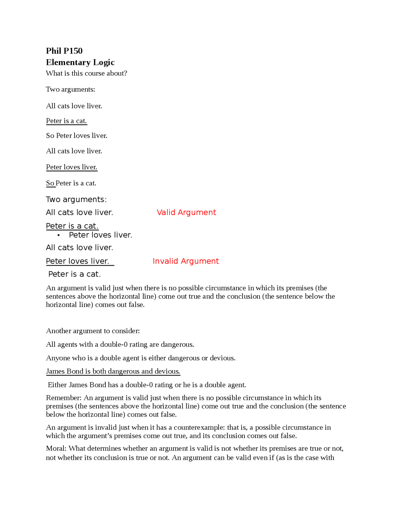 Elementary Logic Docsity