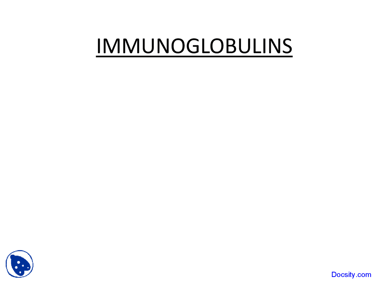 Immunoglobulins Introduction To Immurology Lecture Slides Docsity