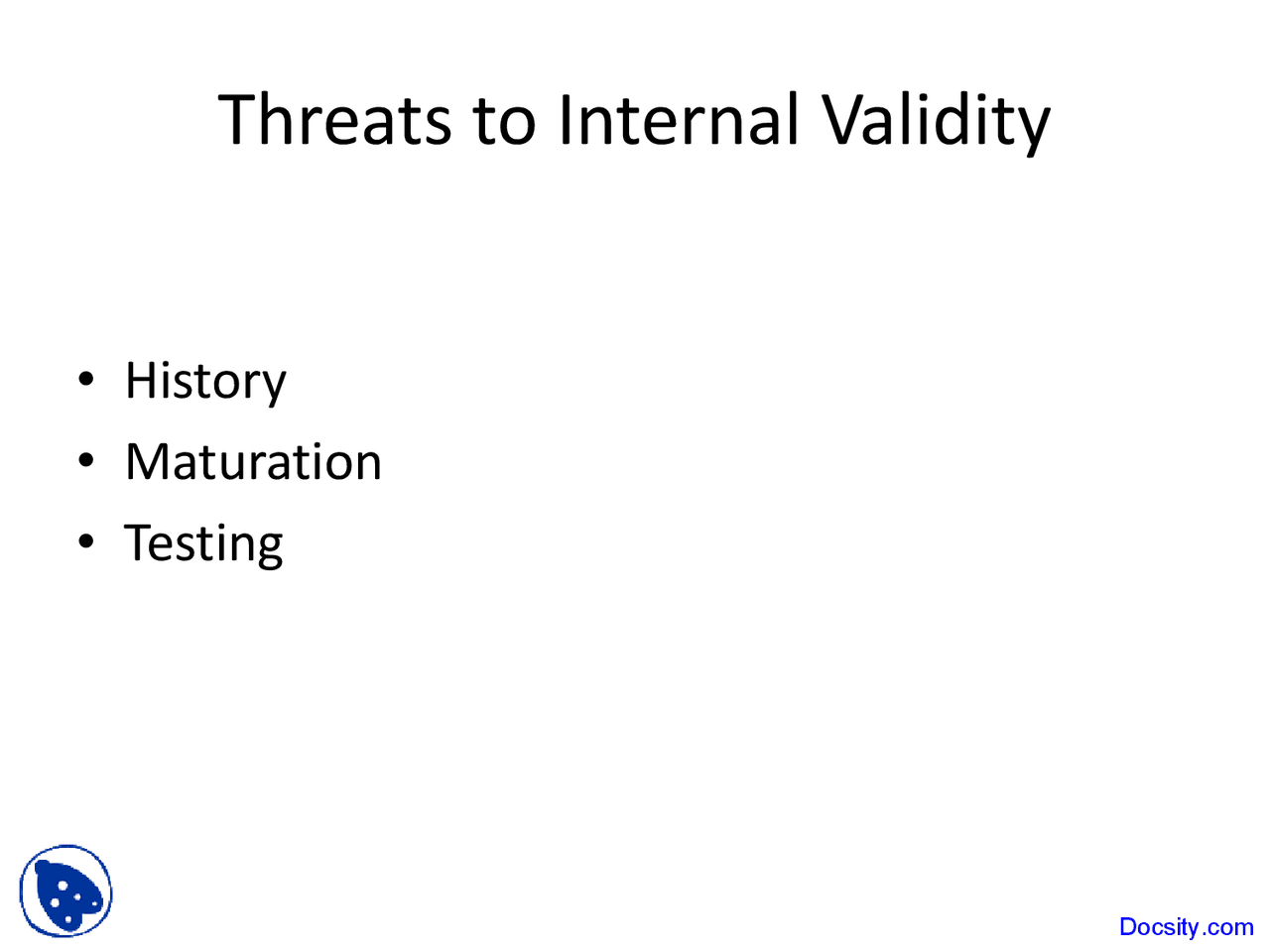Threats to Internal Validity - Research Methods - Lecture Slides ...