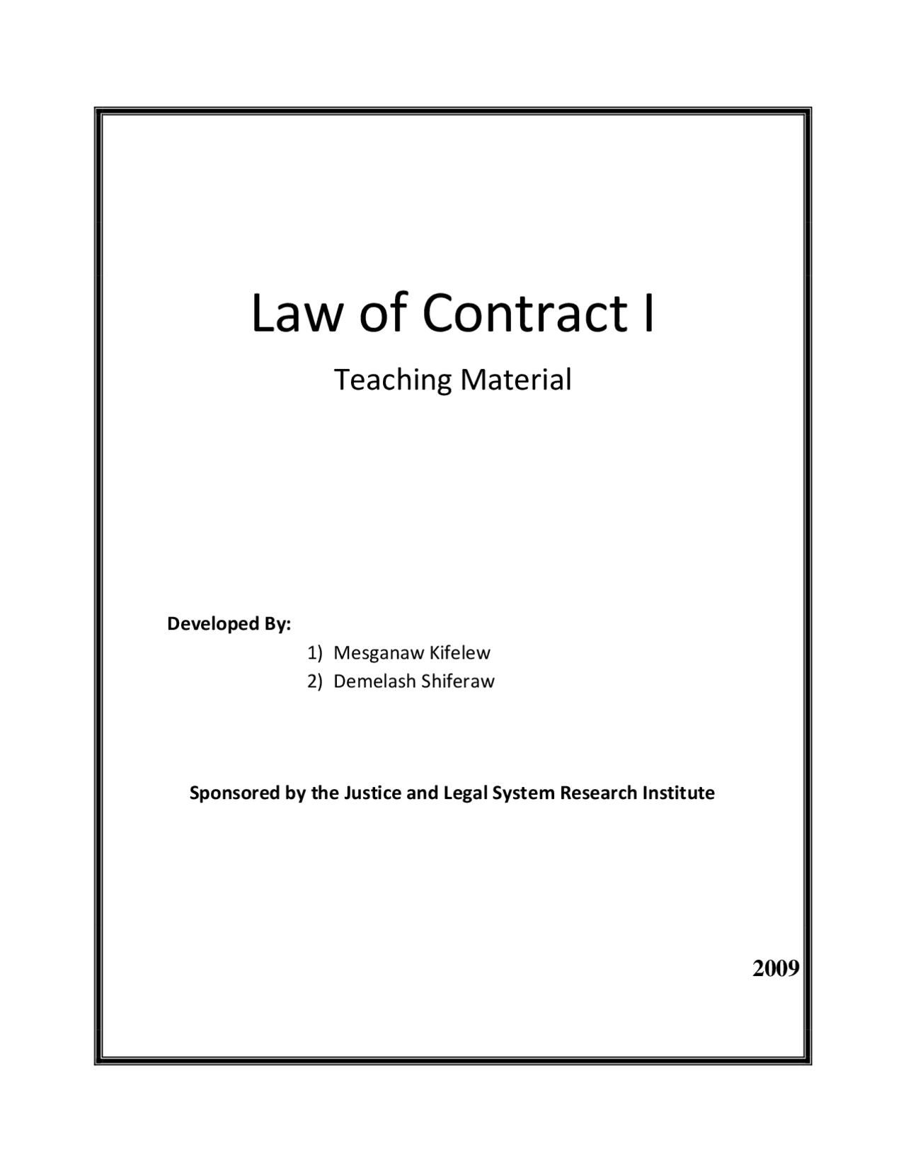 Contract Law Notes Docsity