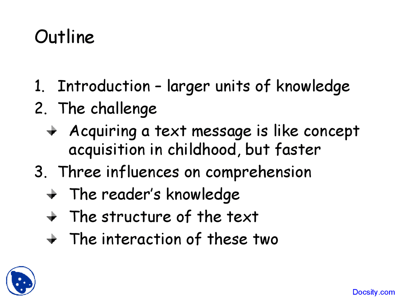 Concepts and Knowledge - Method and Theory in Cognition - Lecture Slides - Docsity