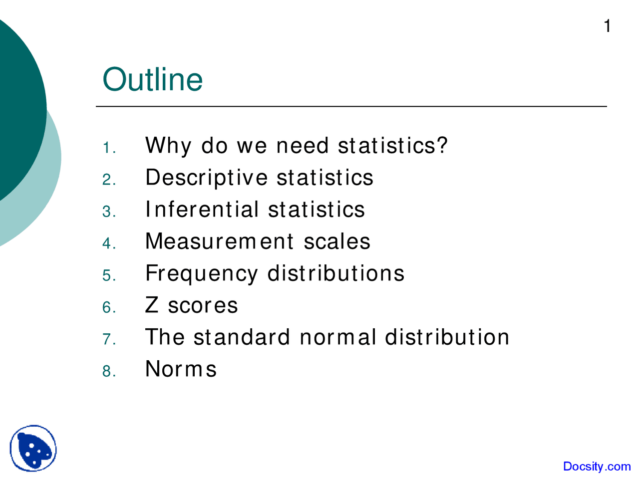 Statistics Introduction To Test And Measurement Lecture Slides