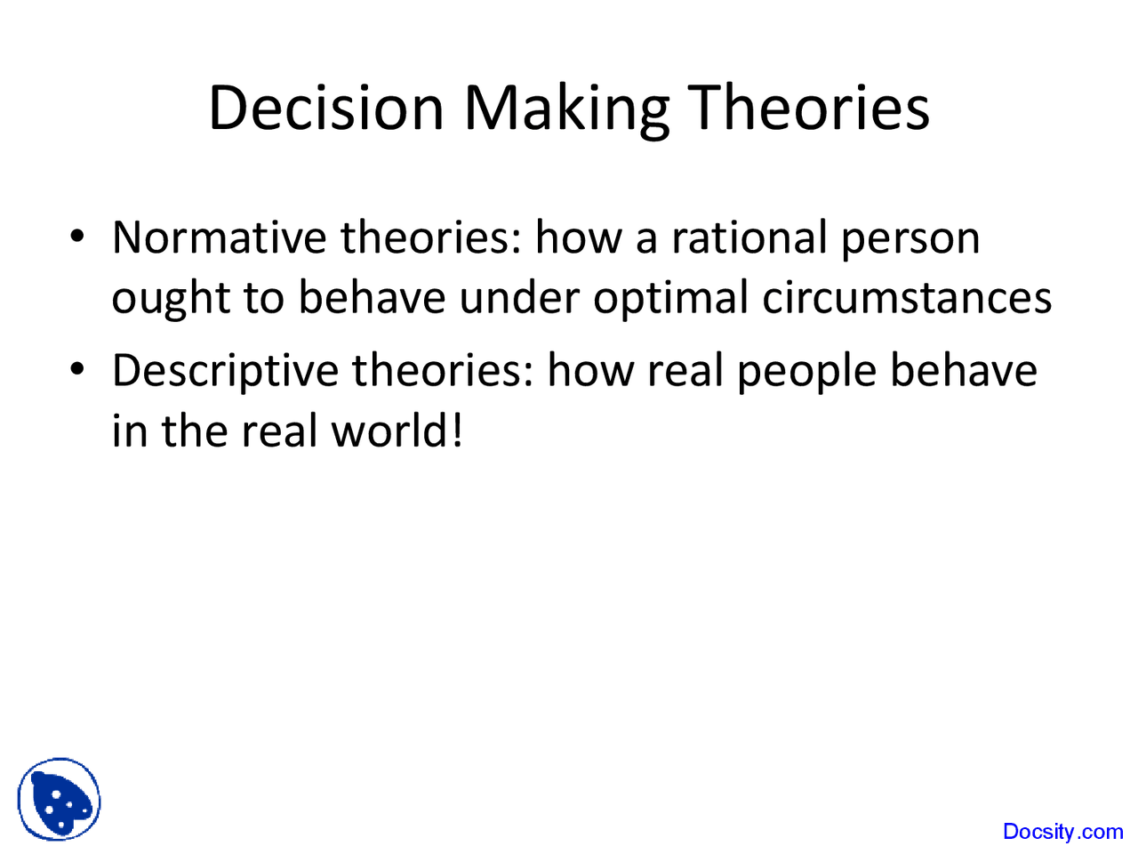 decision making theories