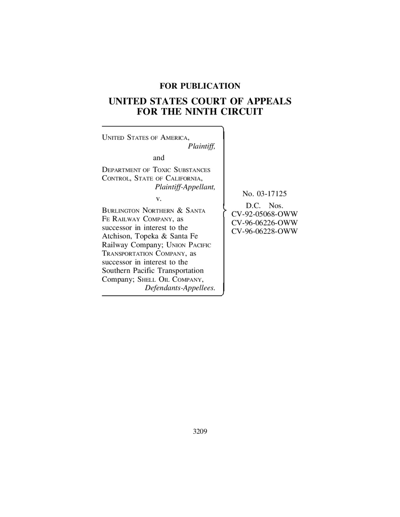 US and CA v RRs and Shell - Law - Case Study - Docsity
