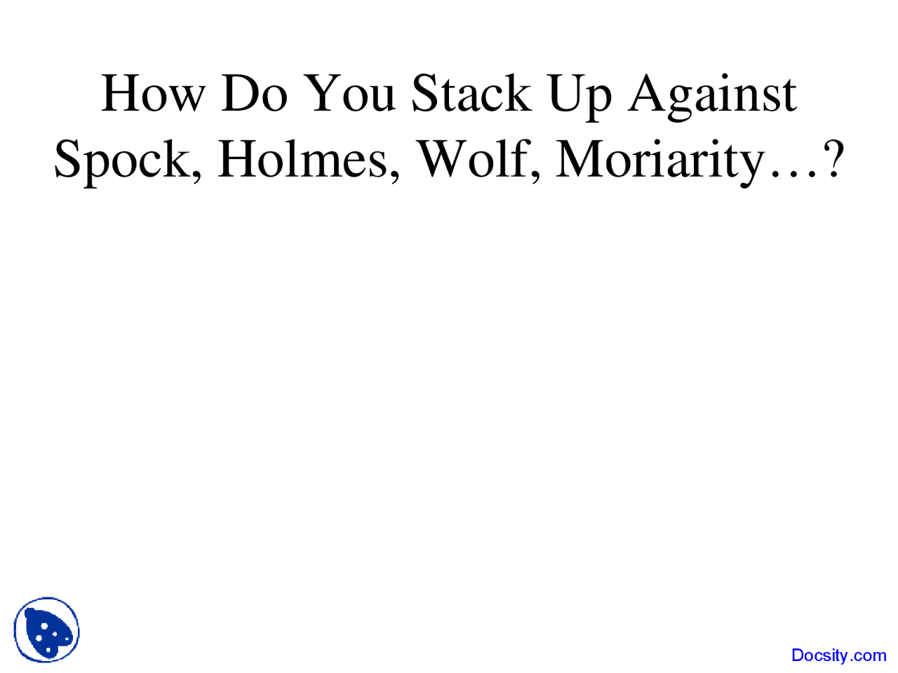 Detective Work Minds And Machines Lecture Slides Docsity