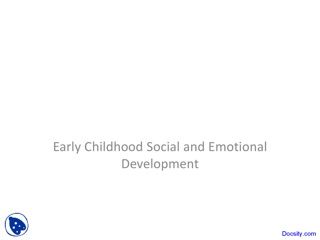Theory for Early Childhood - Human Growth and Development - Lecture ...