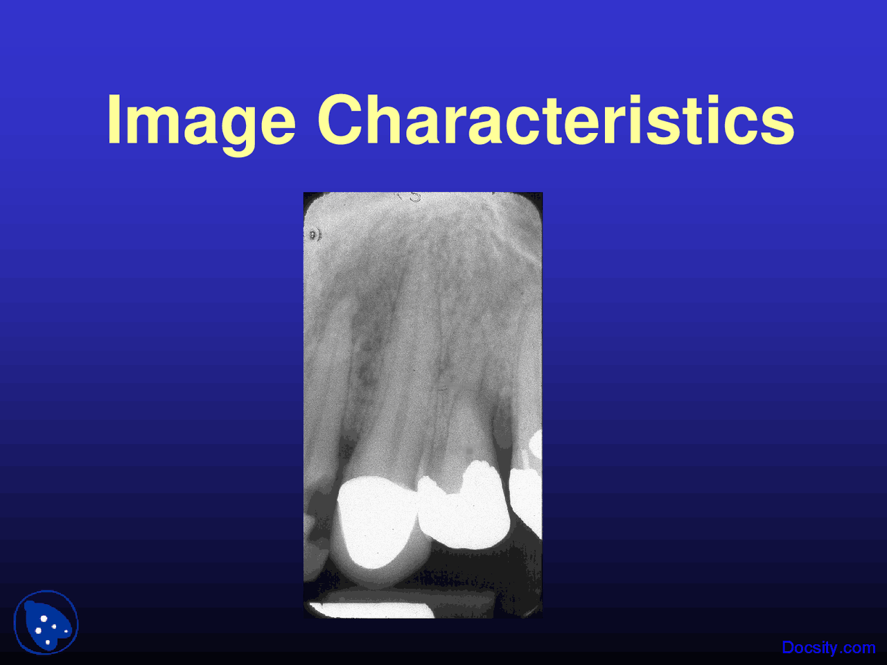 Image Characteristics Dental Radiology Lecture Slides Slides