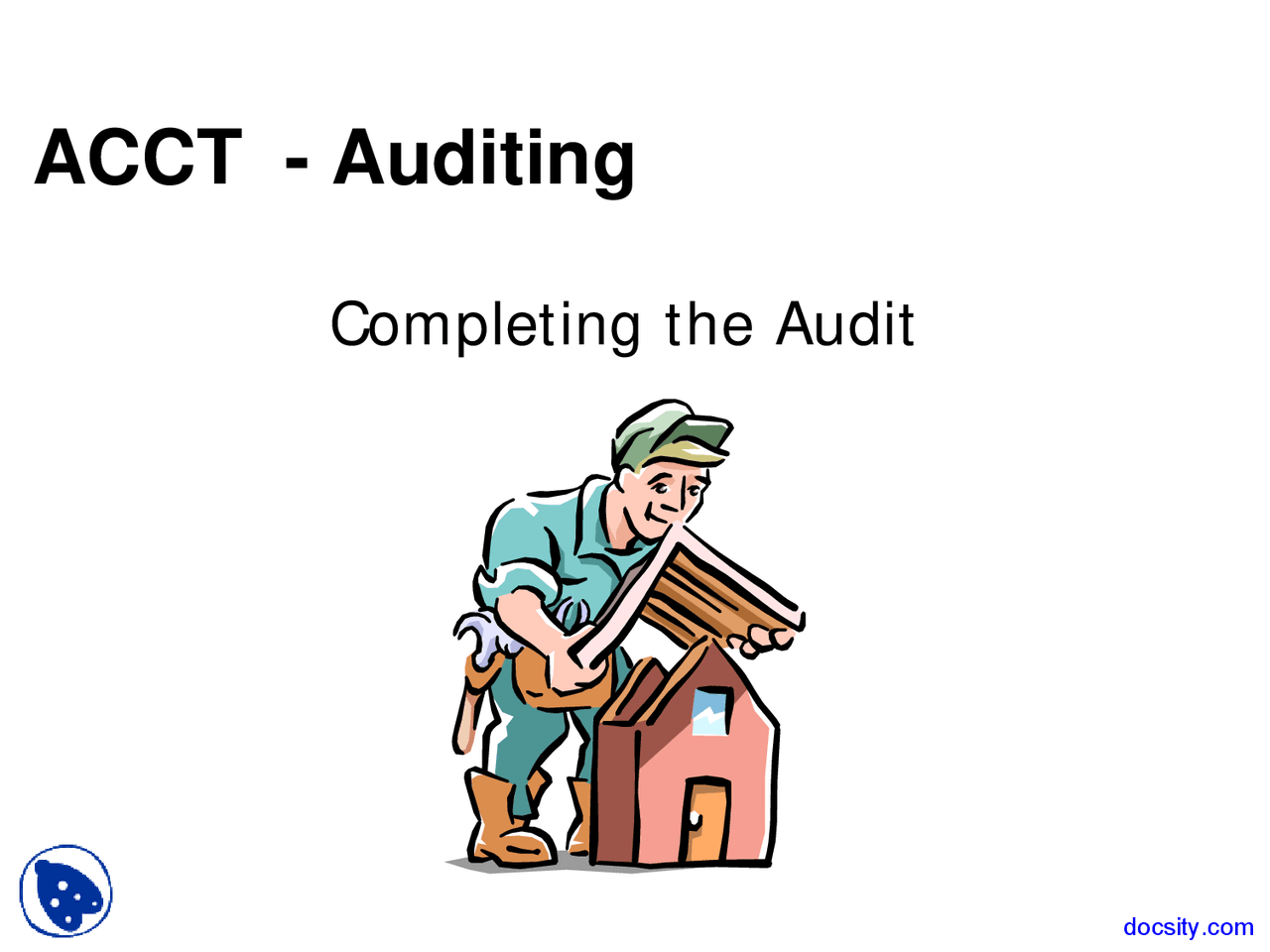Field Work Auditing And Assurance Lecture Slides Docsity