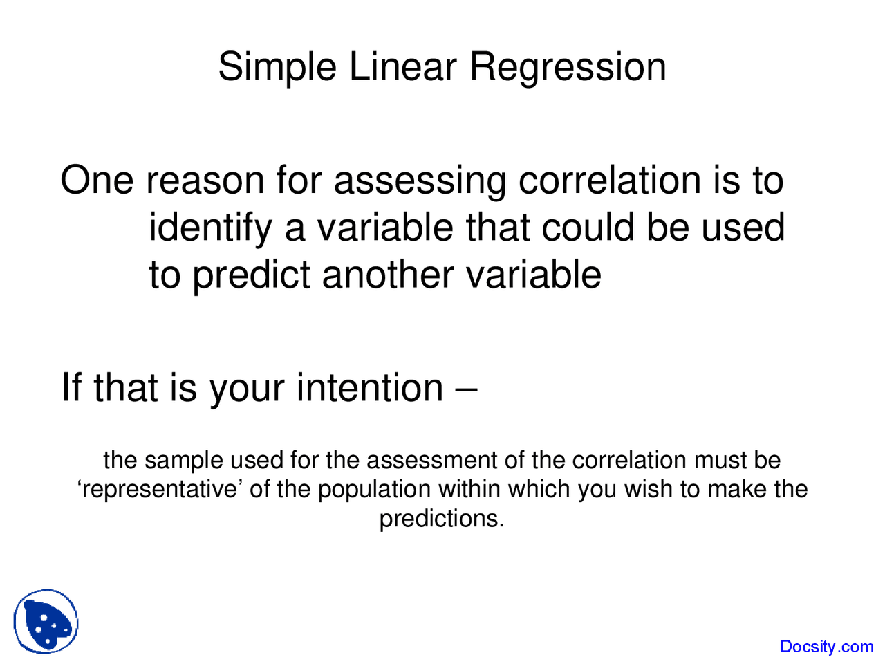 Simple Linear Regression - Research Design and Quantitative Methods ... Simple Linear Regression - Research Design and Quantitative Methods ...