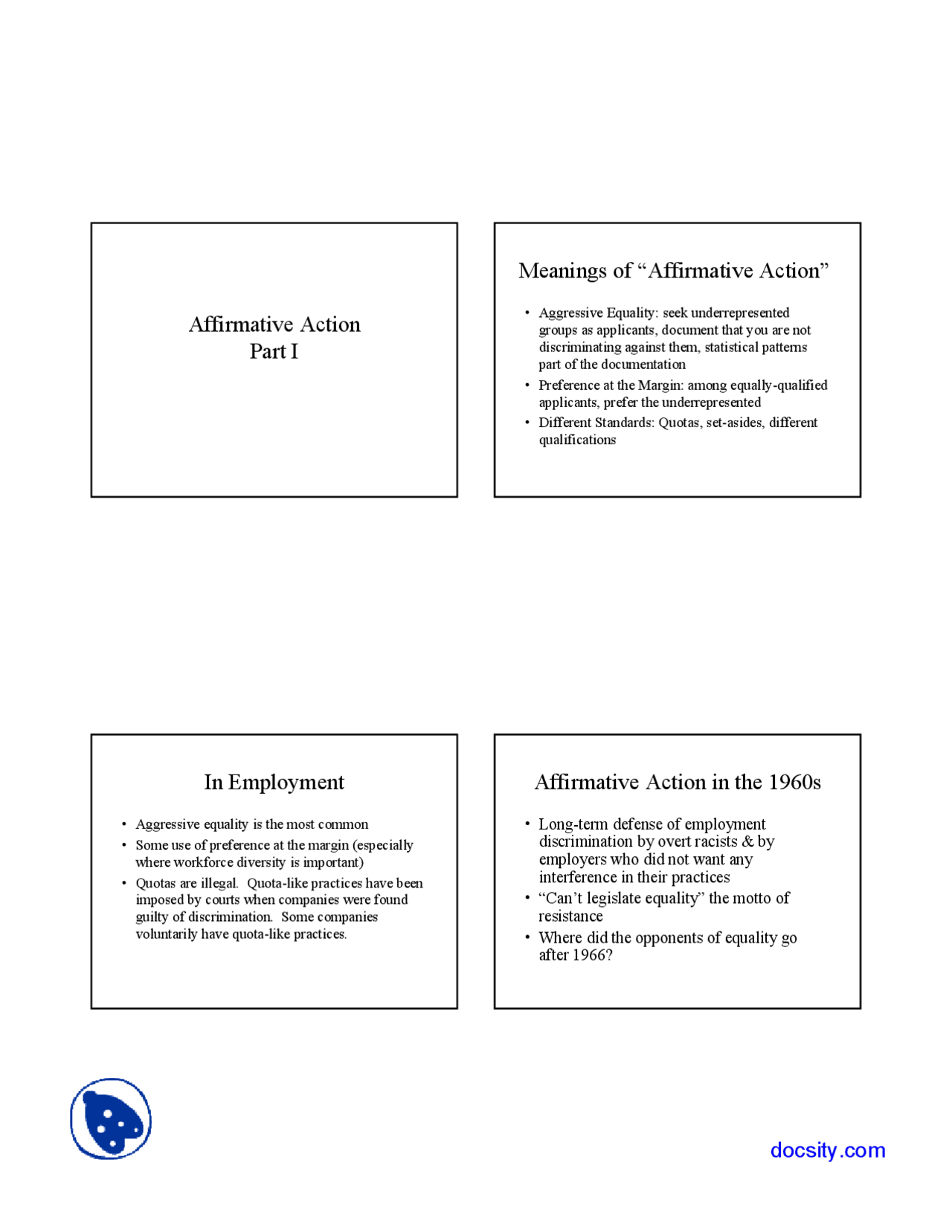 Aggressive Equality Social Movements Lecture Slides Docsity