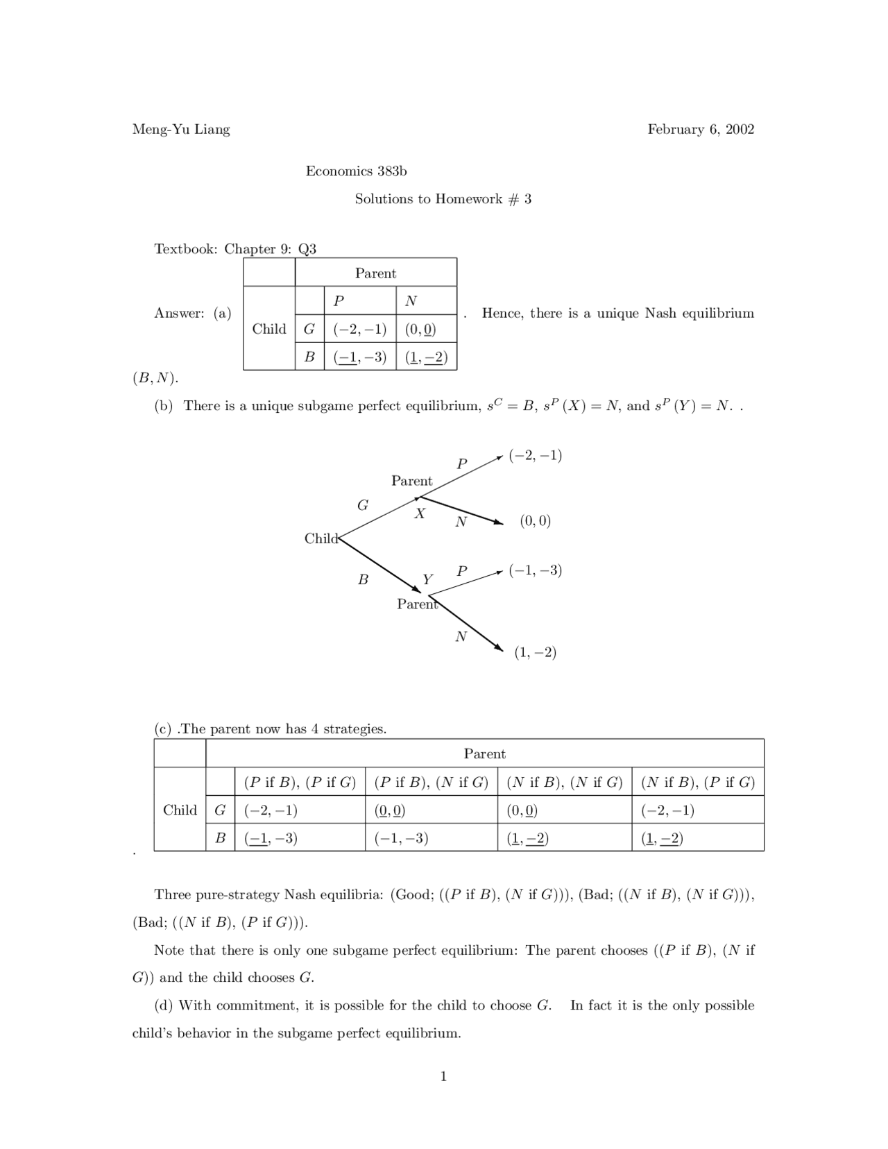 Unique Subgame Advanced Macroeconomics Solved Assignment Docsity