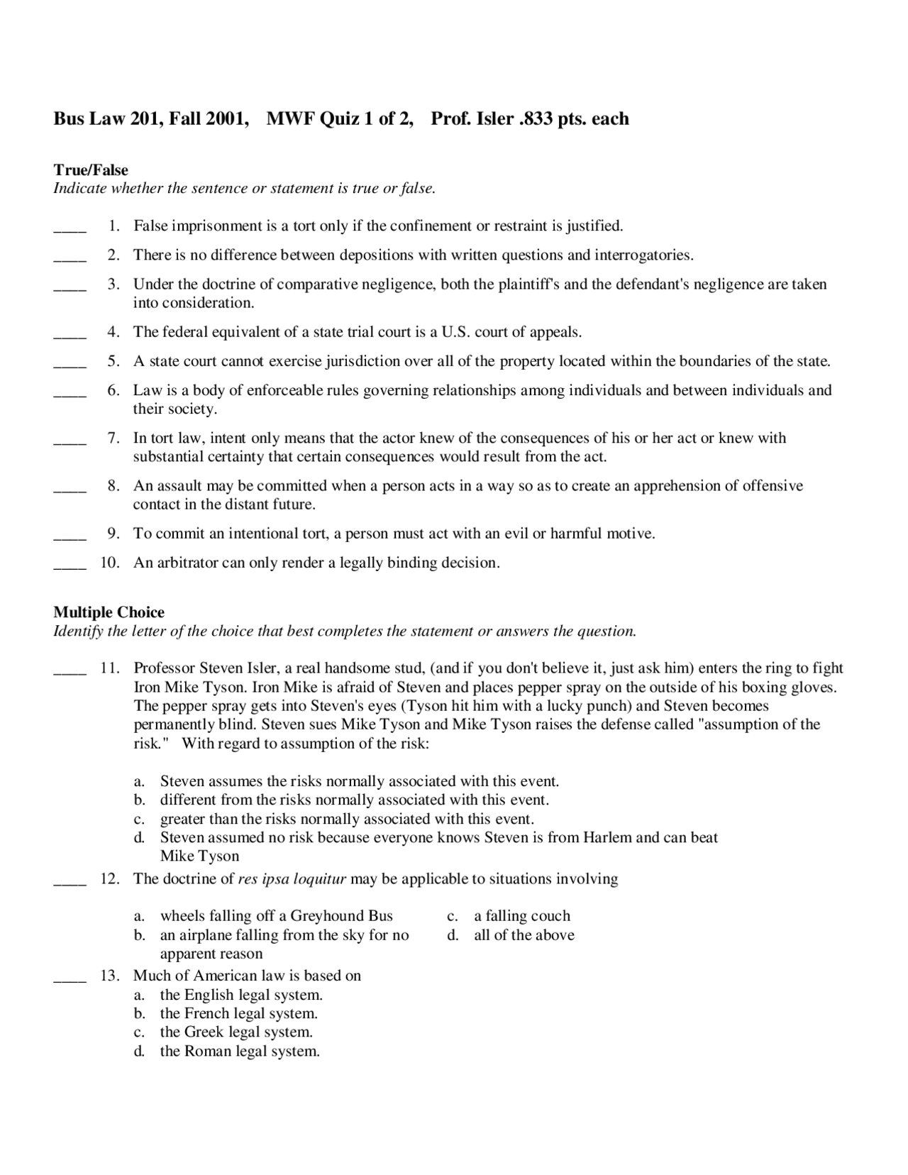 Legally Binding Decision Introduction Of Business Law Past Exam