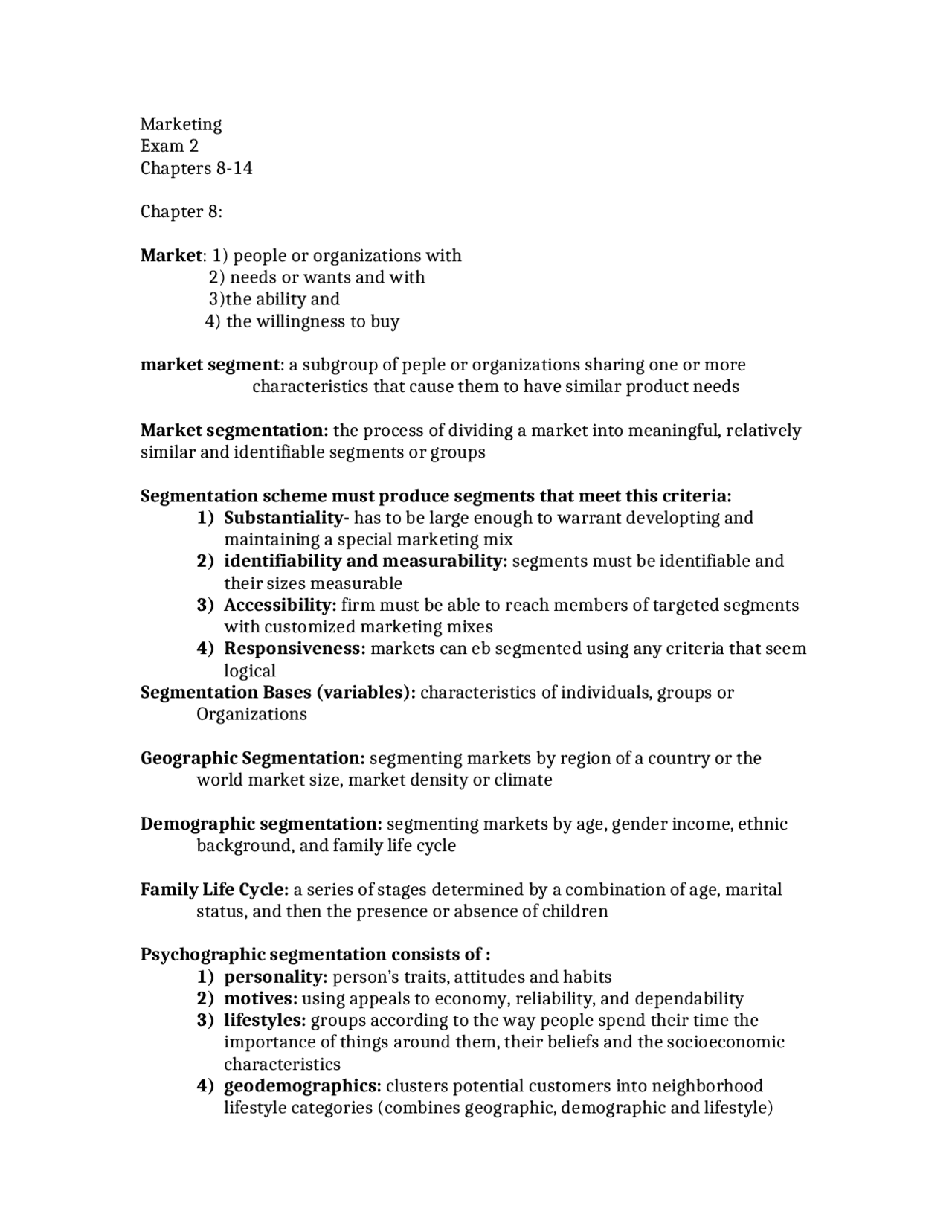 Marketing Glossary All Key Terms And Definitions Bmgt 350 Docsity