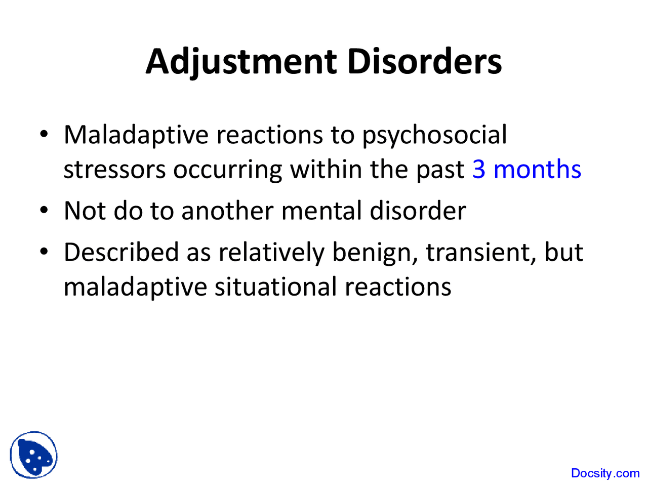 Adjustment Disorders - Public Health and Psychology - Lecture Slides ...