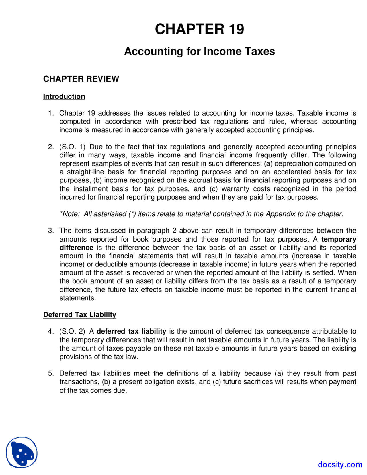 Income Taxes Intermediate Accounting Lecture Notes Docsity