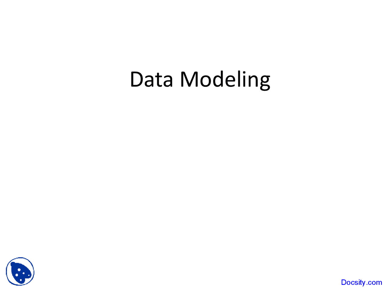 Data Modeling Database Management Lecture Slides Slides Database