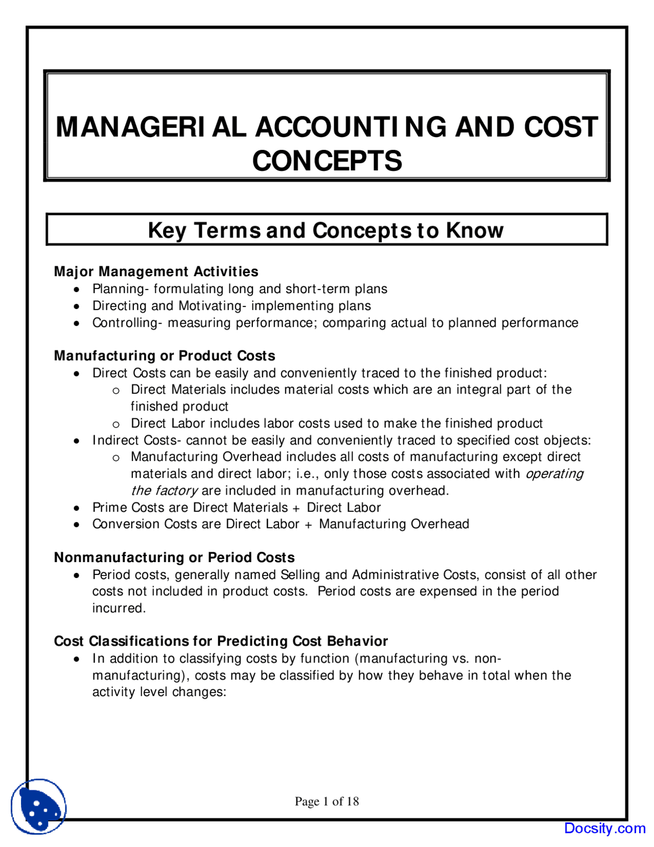 Managerial Accounting And Cost Concepts System Designs In Accounting