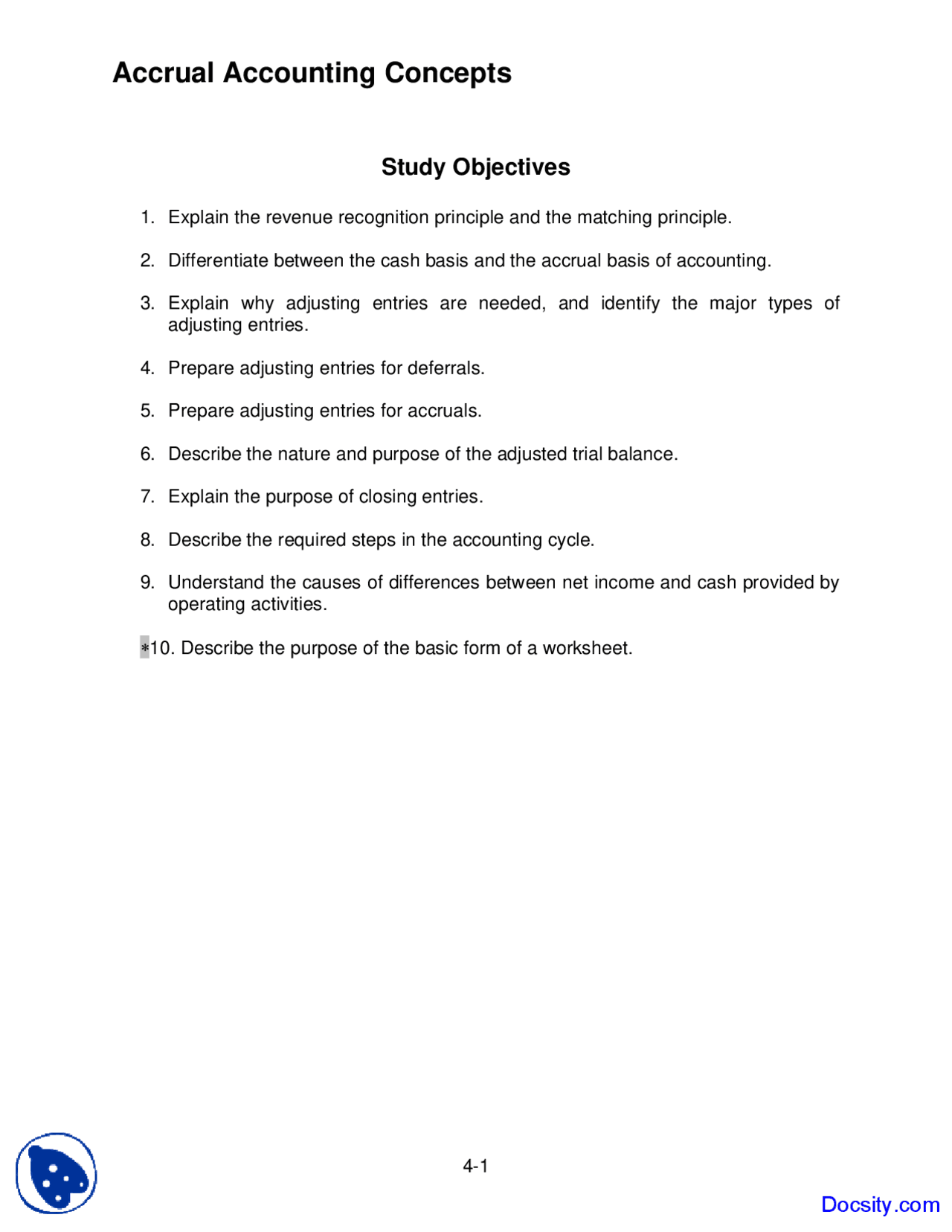 Accrual Accounting Concepts Principles Of Accounting Lecture Notes