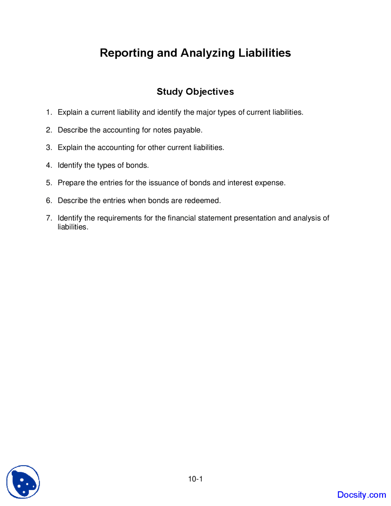 Reporting And Analyzing Liabilities Principles Of Accounting