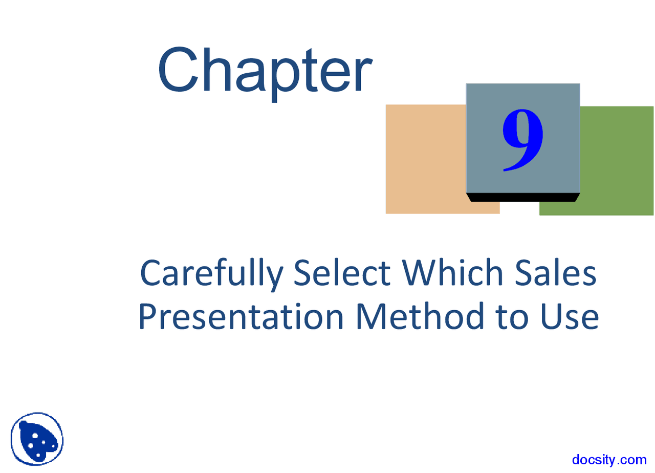 Group Presentation Fundamentals Of Selling Lecture Slides Docsity