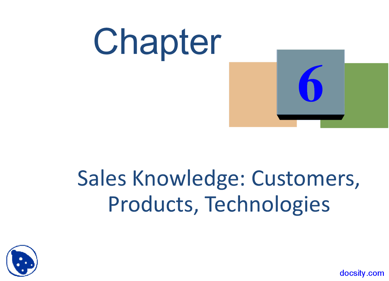 Sales Knowledge Fundamentals Of Selling Lecture Slides Docsity